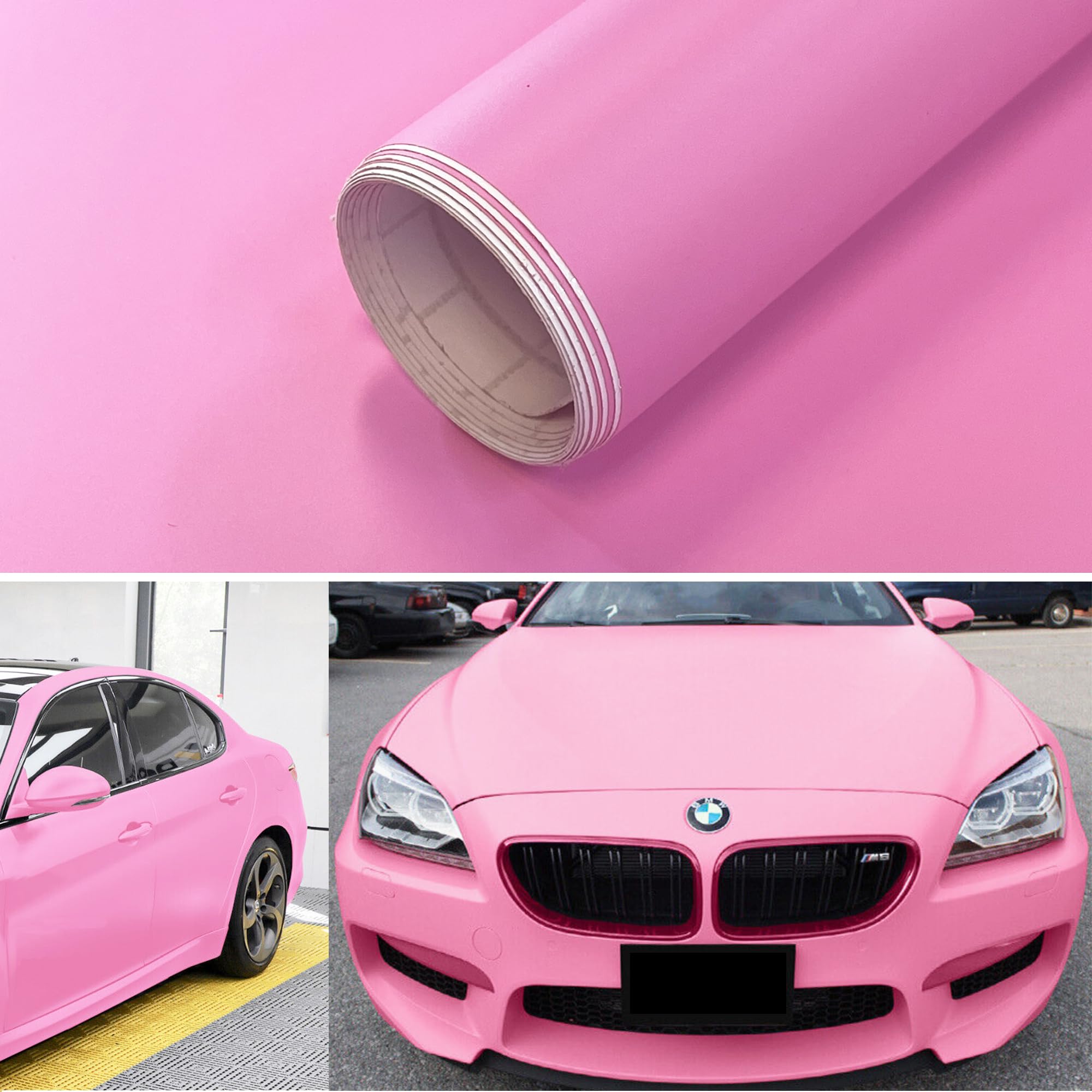 Snapklik.com : Lypumso Pink Vinyl Wrap, Matte Car Vinyl Wrap Roll