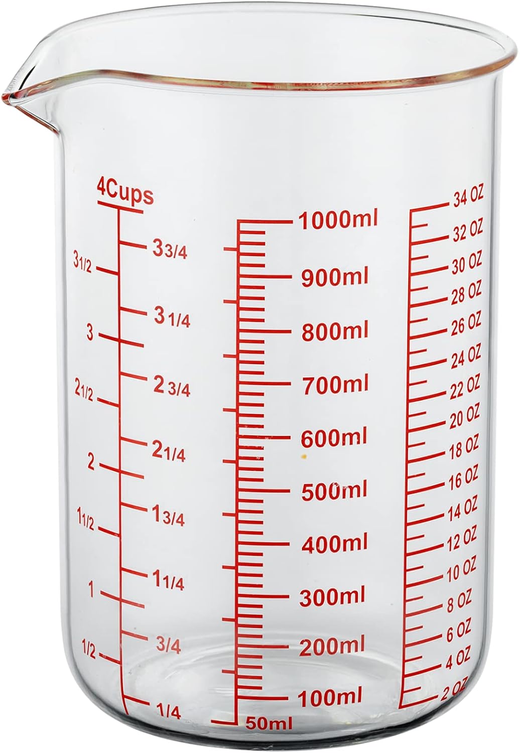 High Borosilicate Glass Measuring Cup-V-Shaped Spout，Glass Measuring ...