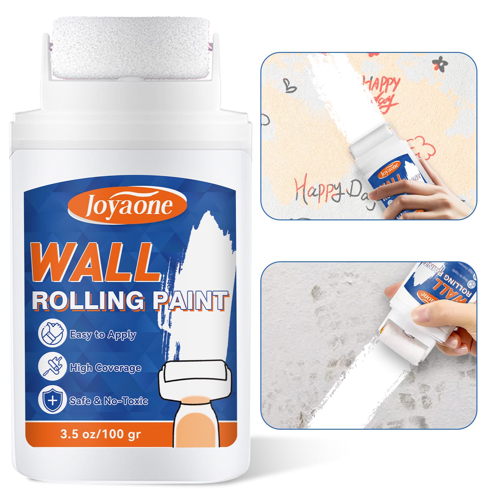 White Paint Roller, Paint with Roller, Fast-Drying and Water-Based ...