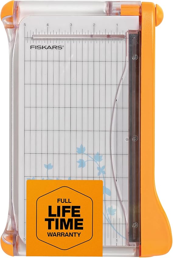 Amazon.com: Fiskars 9 Inch Bypass Paper Trimmer (199130-1001),White ...