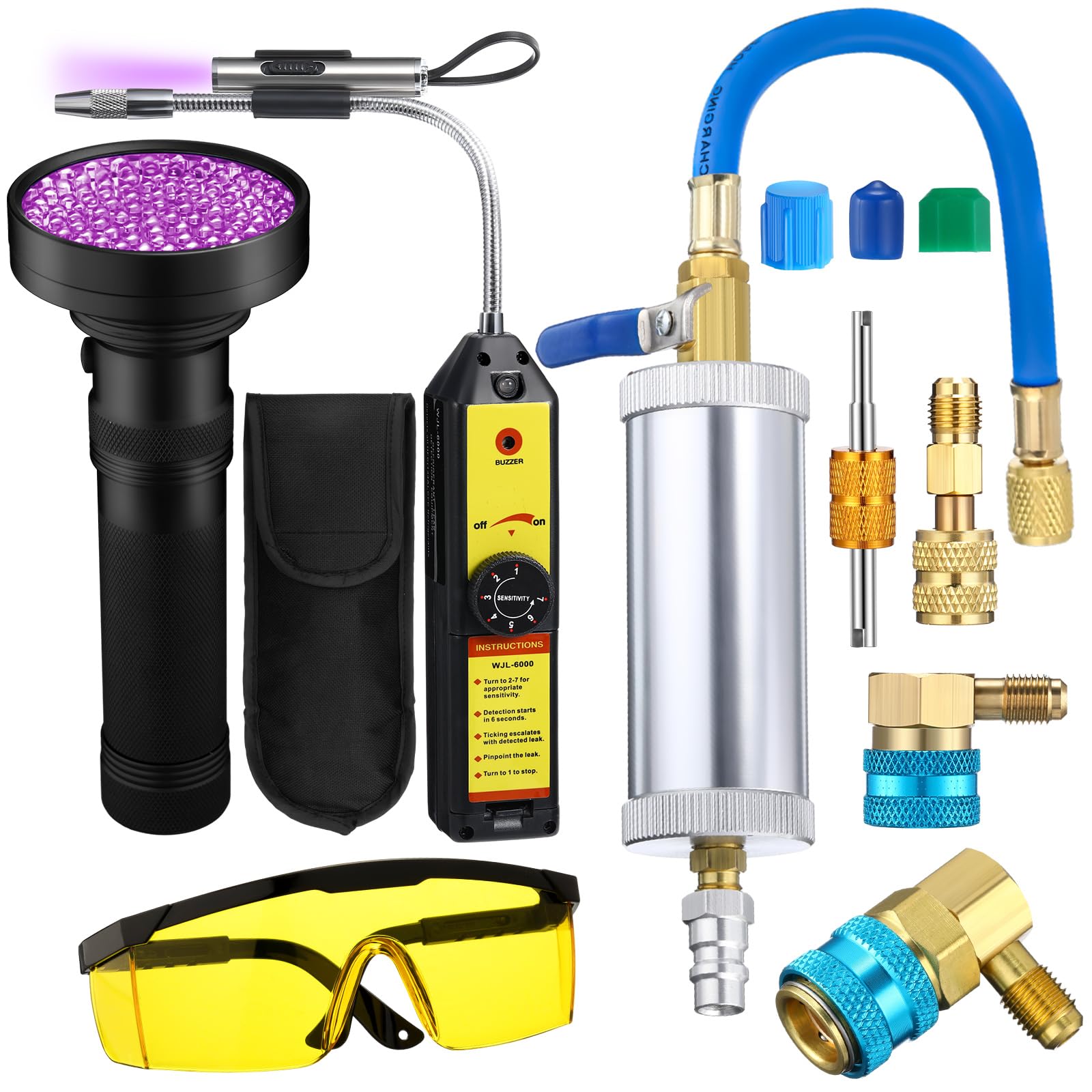 Snapklik.com : Tellegloww AC Leak Detector Kit, R1234yf R134a R410a AC ...