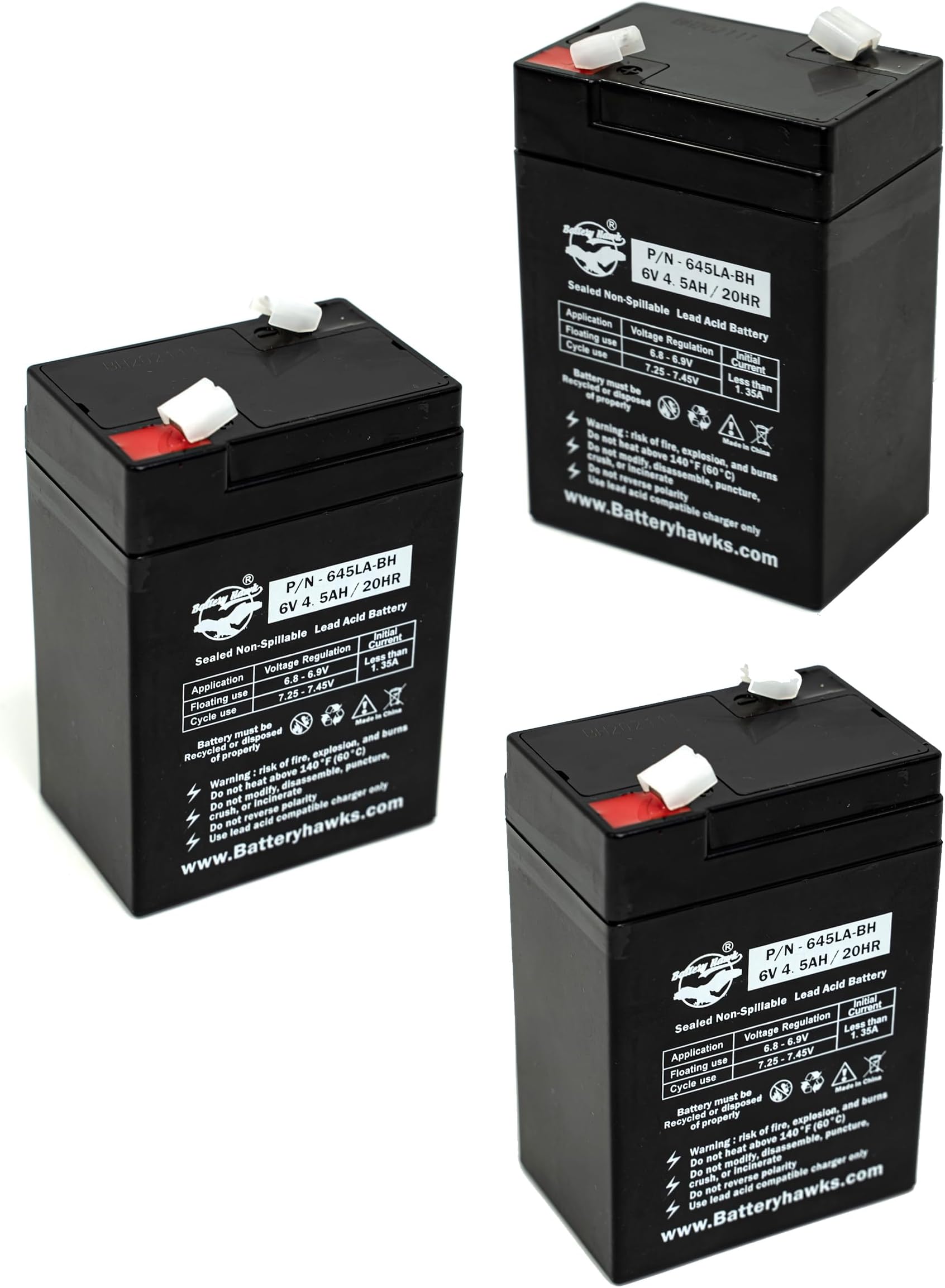Amazon.com: (3 Pack) ELB-0604 Battery ELB0604 SLA Sealed Lead Acid 6V4 ...