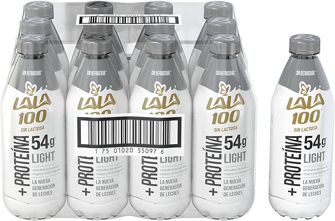 Lala 100 Proteína Light Leche Sin Lactosa Reducida en Grasa x 1 Paquete ...