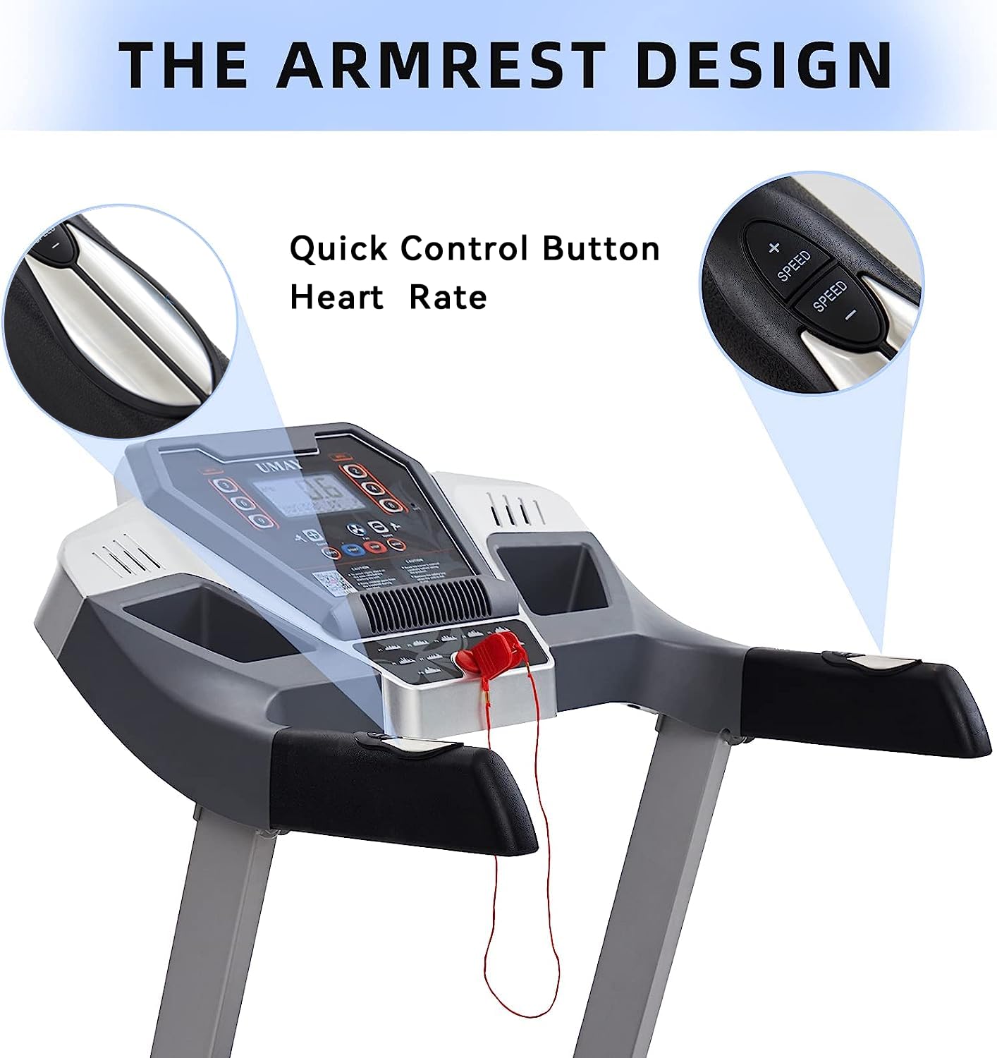 UMAY Foldable Treadmill with Incline, Portable Treadmills for Home ...