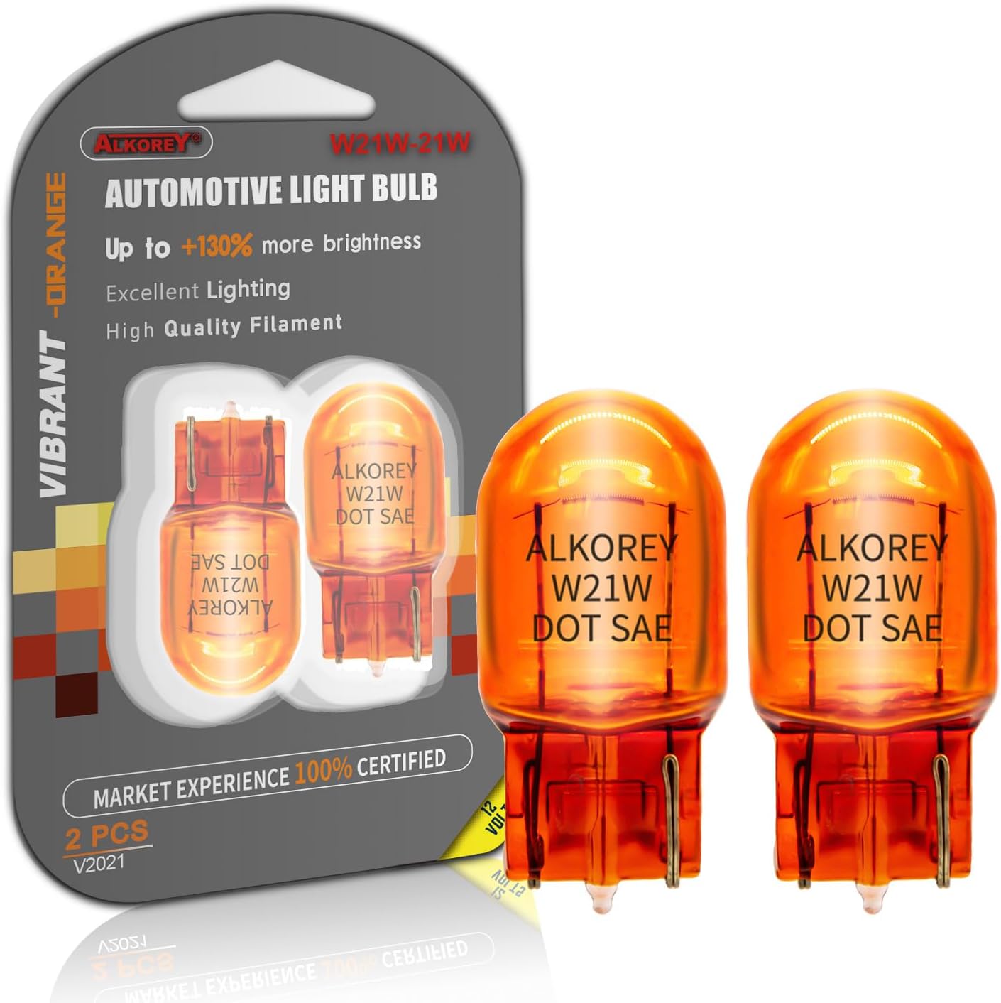 Amazon.com: Piumeif Pair (2) T20 7440 WY21W Amber Turn Signal/Light ...