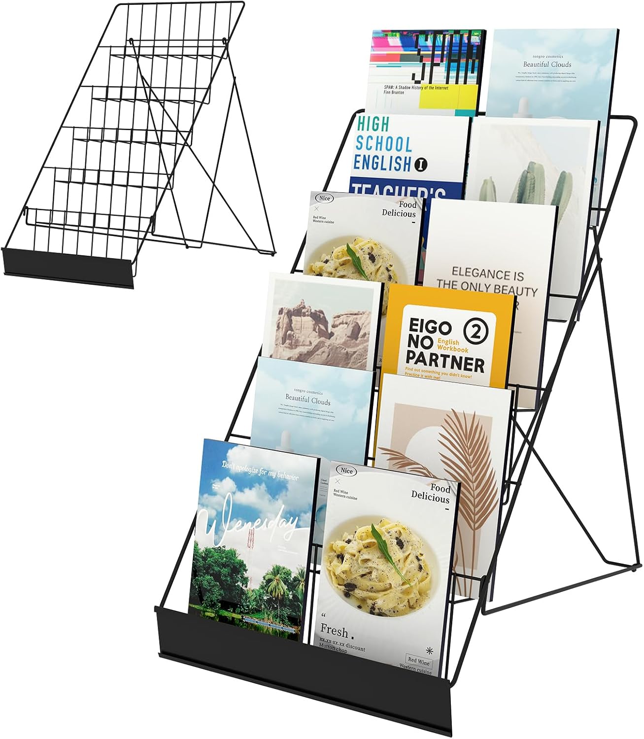 Amazon.com: Suuiwau 6 Tier Wire Countertop Racks,18" Wide Metal Book ...