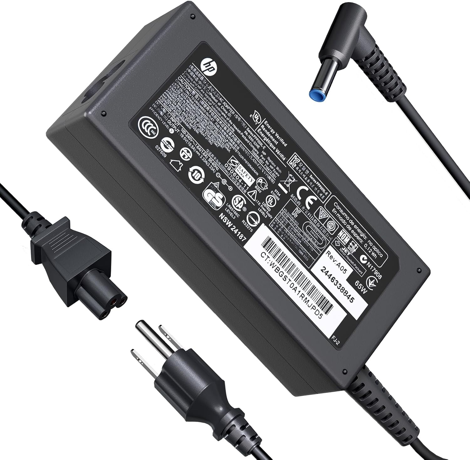 Amazon.com: 65W 45W AC Charger for HP Probook 450 440 445 455 430 470 X360 11 G10 G9 G8 G7 G6 ...