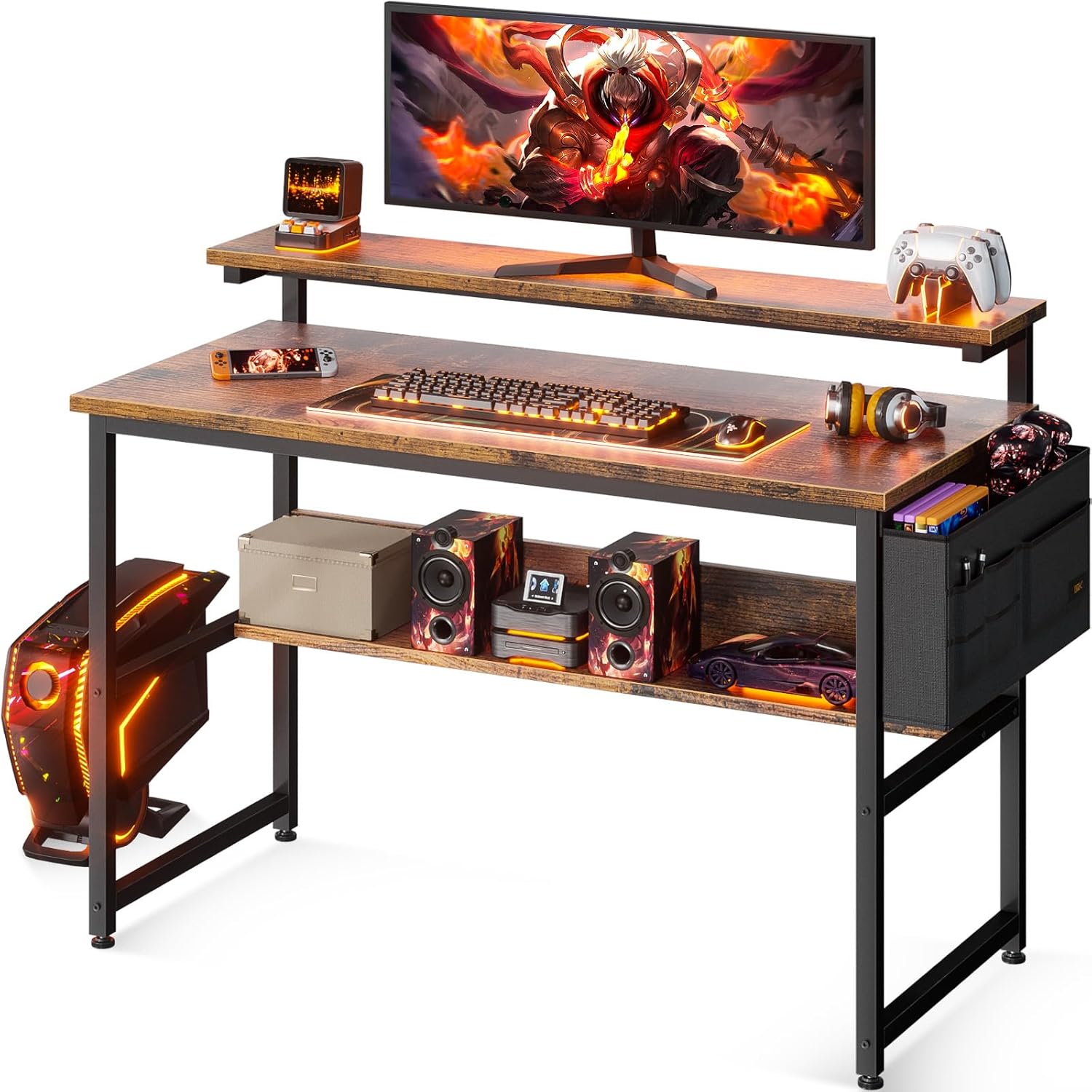 Amazon.com: ODK 39 Inch Computer Desk with Adjustable Monitor Stand (3. ...