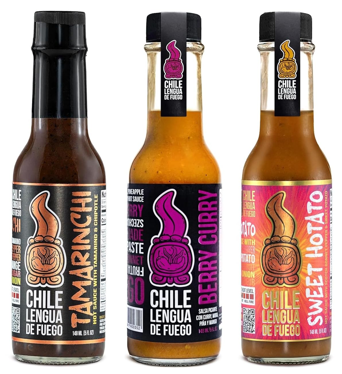 Amazon.com : Chile Lengua Sweet Heat Hot Sauce 3-Pack – Tamarinchi ...