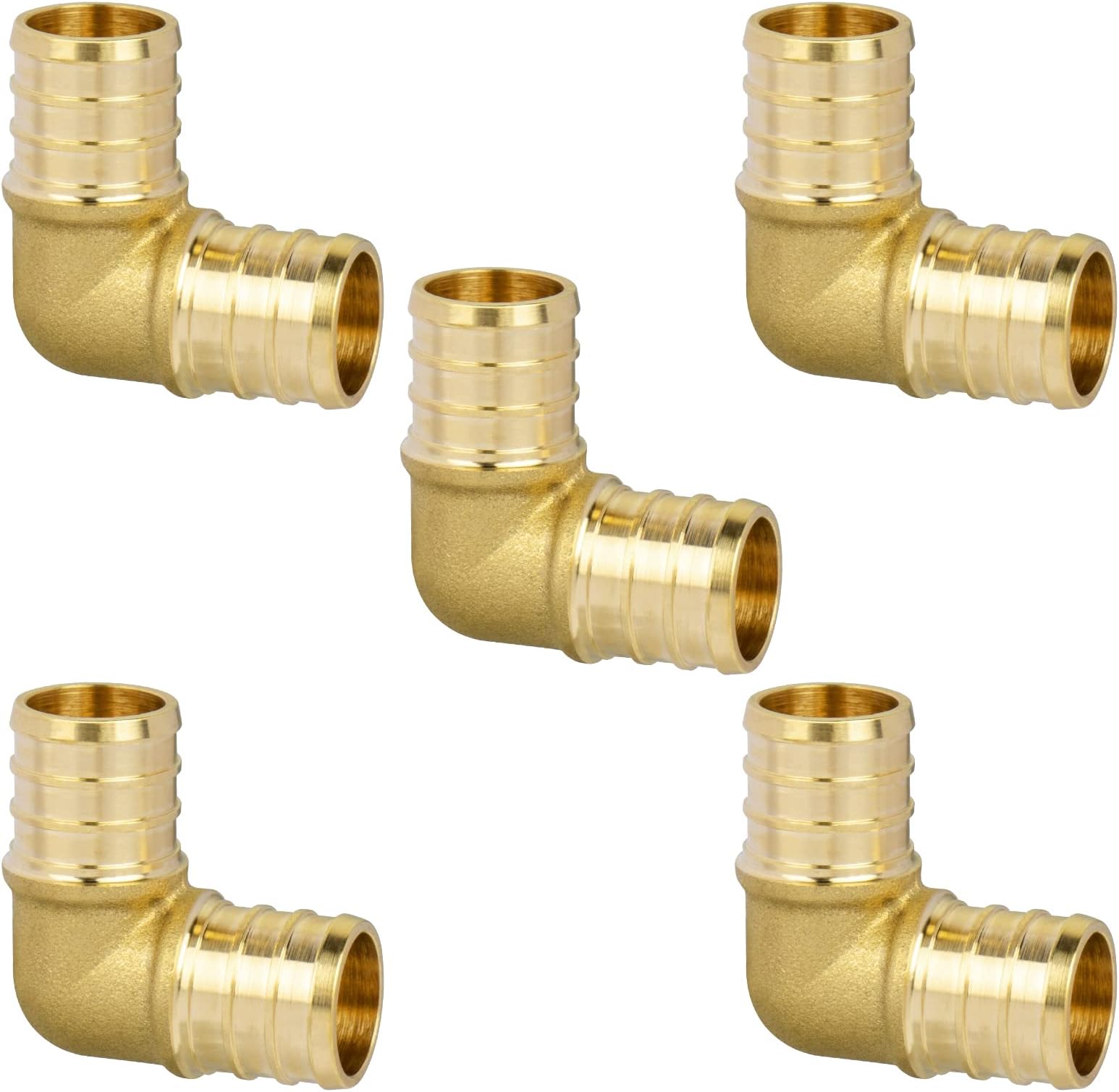 Amazon.com: 1/2 Inch PEX 90 Degree Elbow Connector Fitting Crimp Brass ...