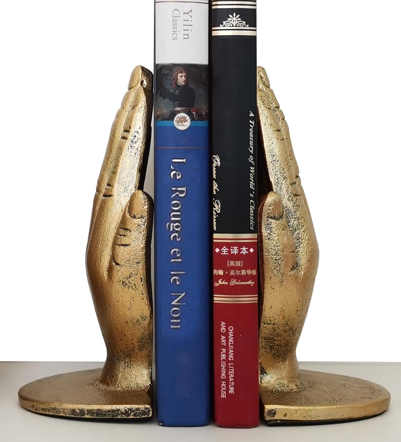 Amazon.com: Iron Hand Bookends - Cast Iron Decorative Accent for Home ...