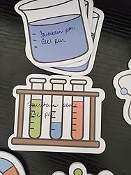Amazon.com : ANGOLIO Funny Science Sticky Notes - 30P Cute Note Pads ...