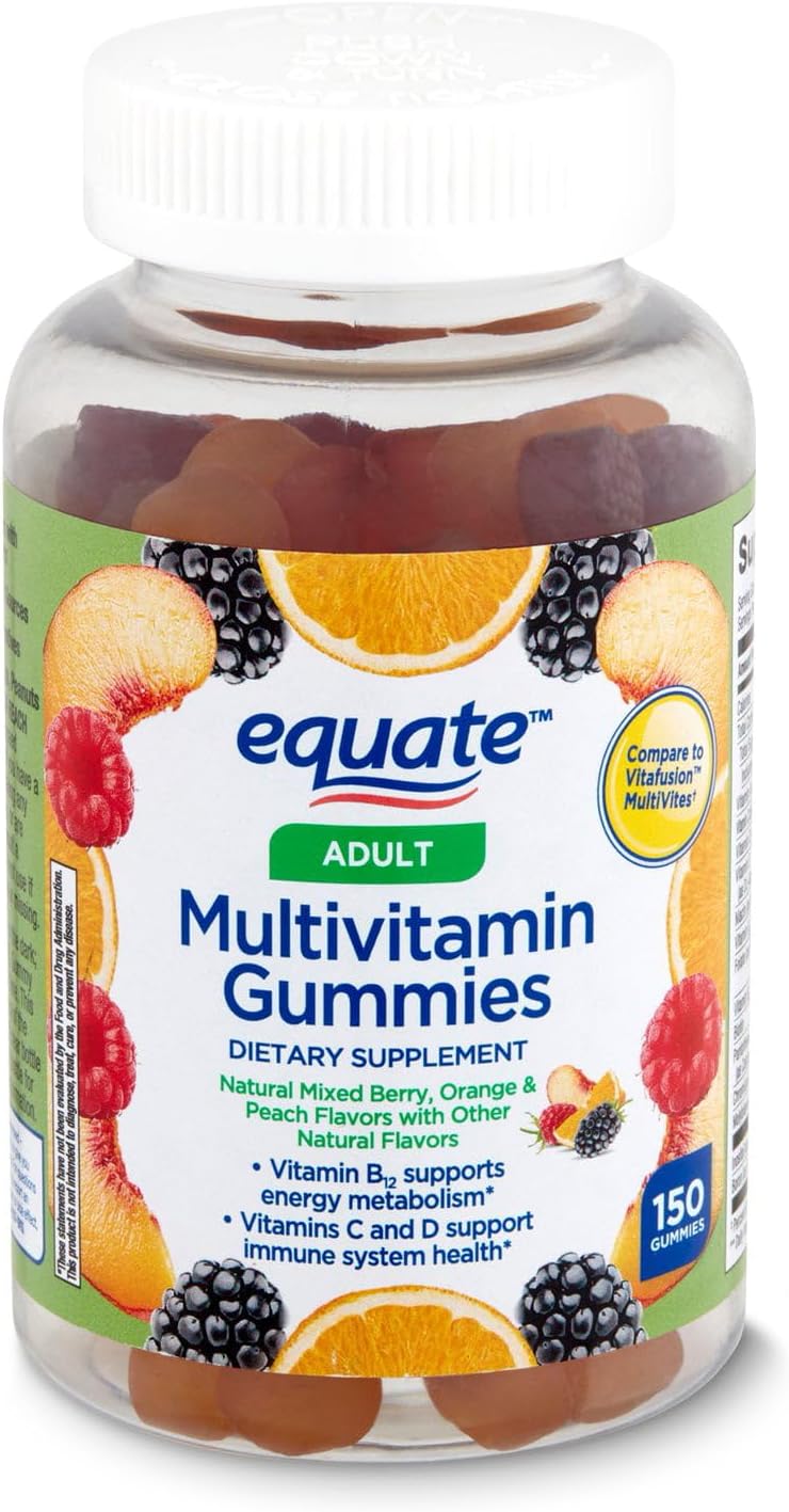 Amazon.com: Equate Multivitamin Gummies for Immune Support, Mixed Berry ...