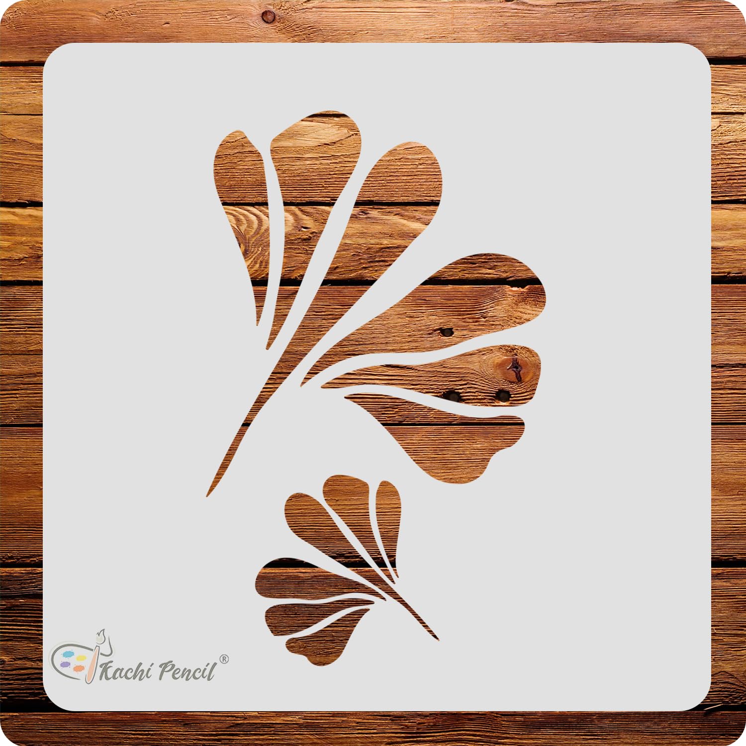 Kachi Pencil Design Leaf Flower Stencils for Art and Craft Painting ...
