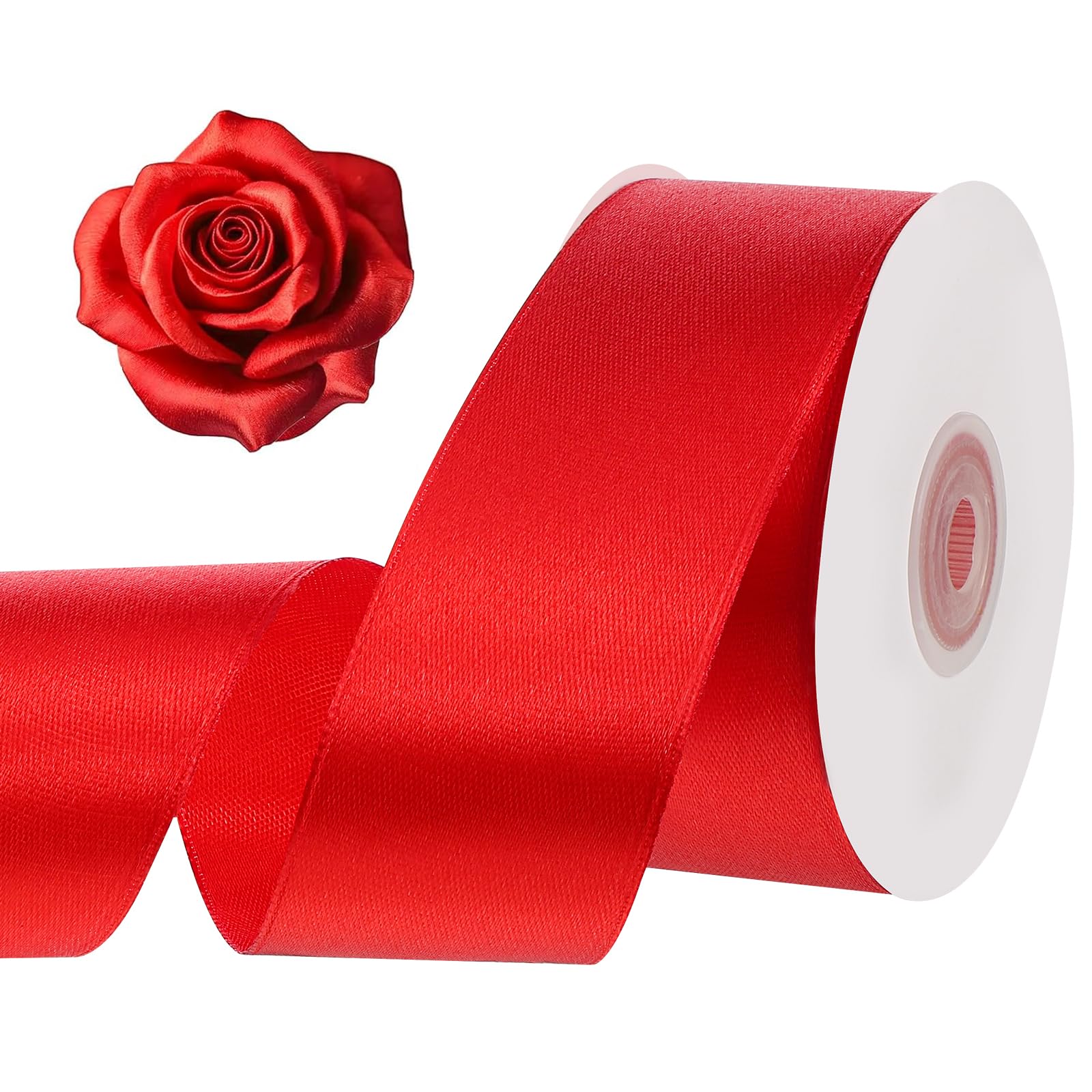 Snapklik.com : Woric Red Ribbon 1-1/2 Inch 30 Yards Red Satin Valentine ...