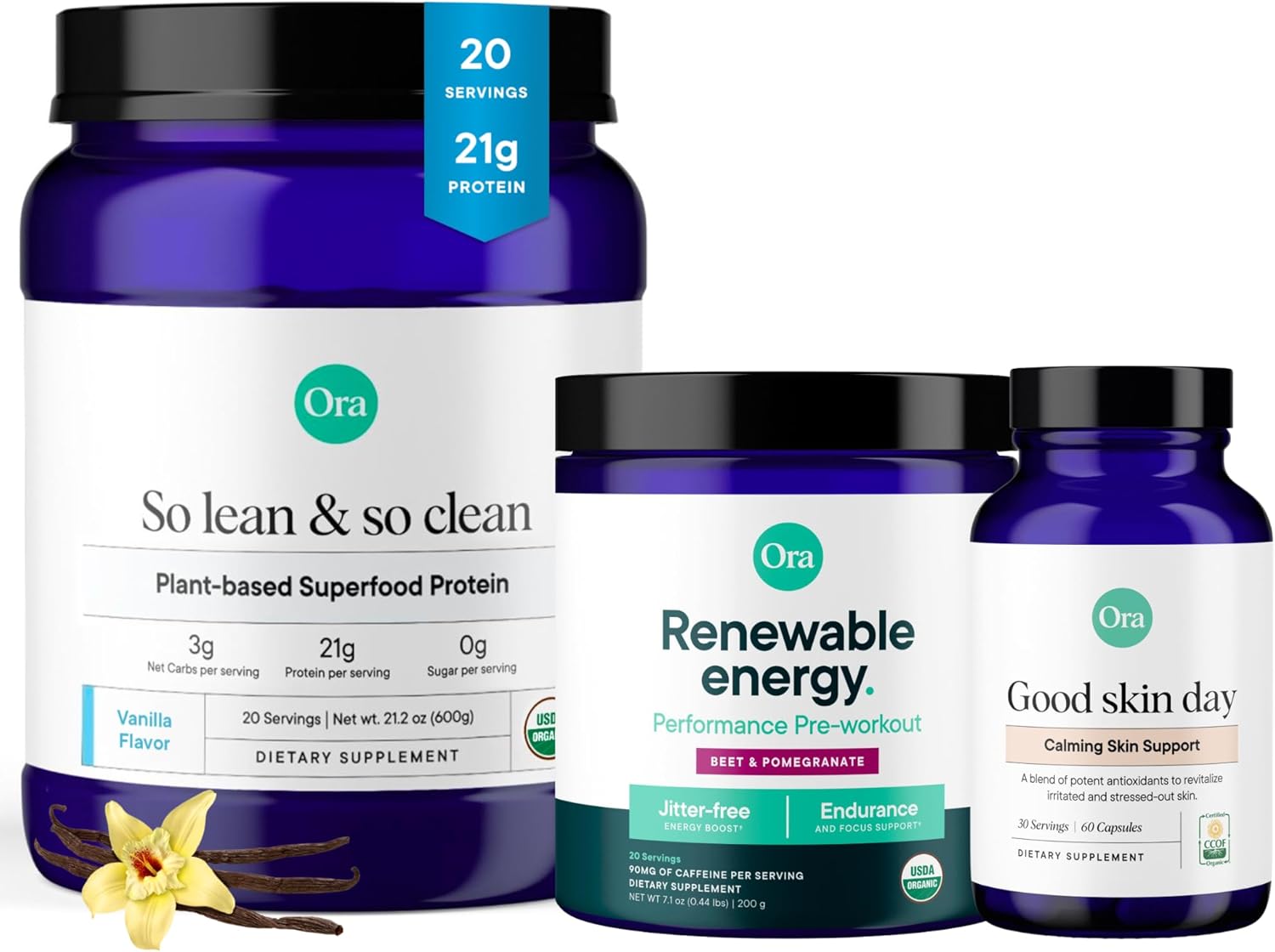 Amazon.com: Ora Organic Skin Health Supplement, Protein Power & Plant ...