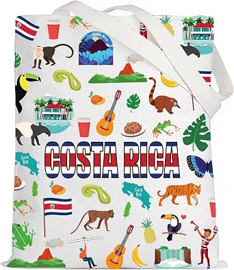 Amazon.com: LEVLO Costa Rica Tote Bag Costa Rica Travel Gift The ...