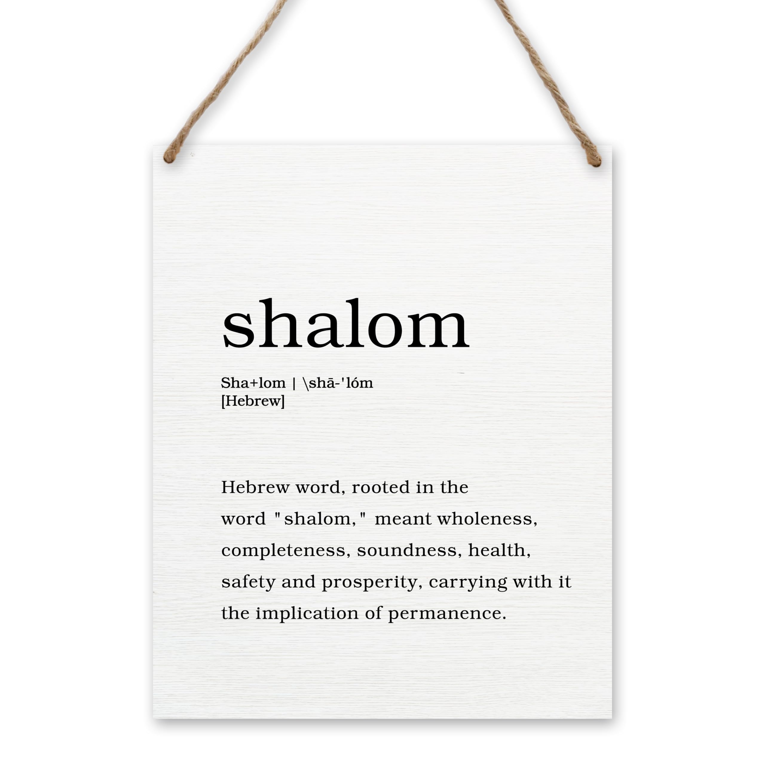 Amazon.com: Shalom Definition Rustic Wall Hanging Home Decor ...