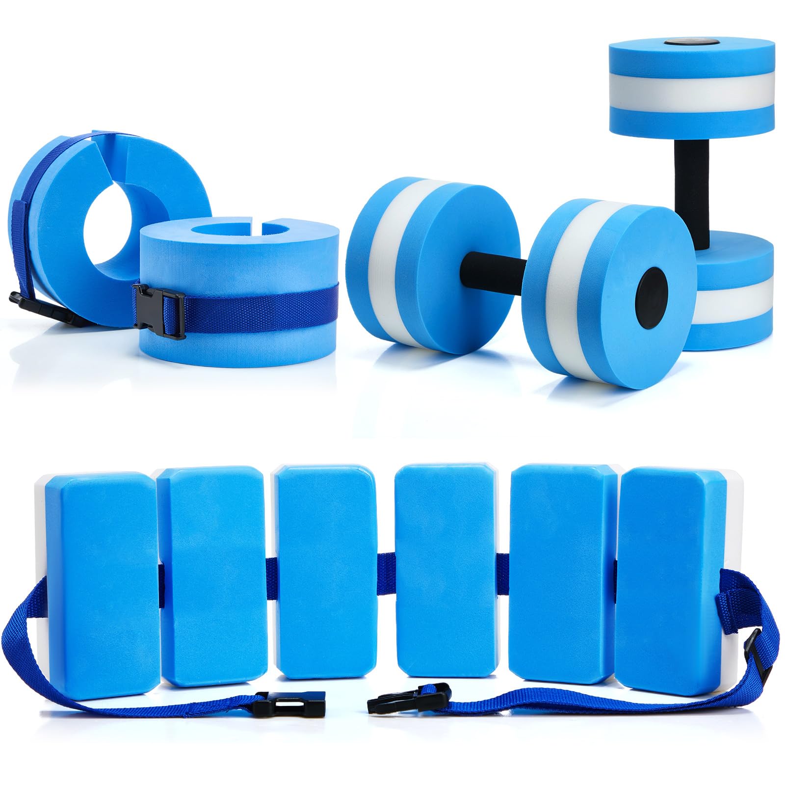 5 Pcs Aquatic Exercise Set Including 2 Ankle Swimming Weights 2 ...