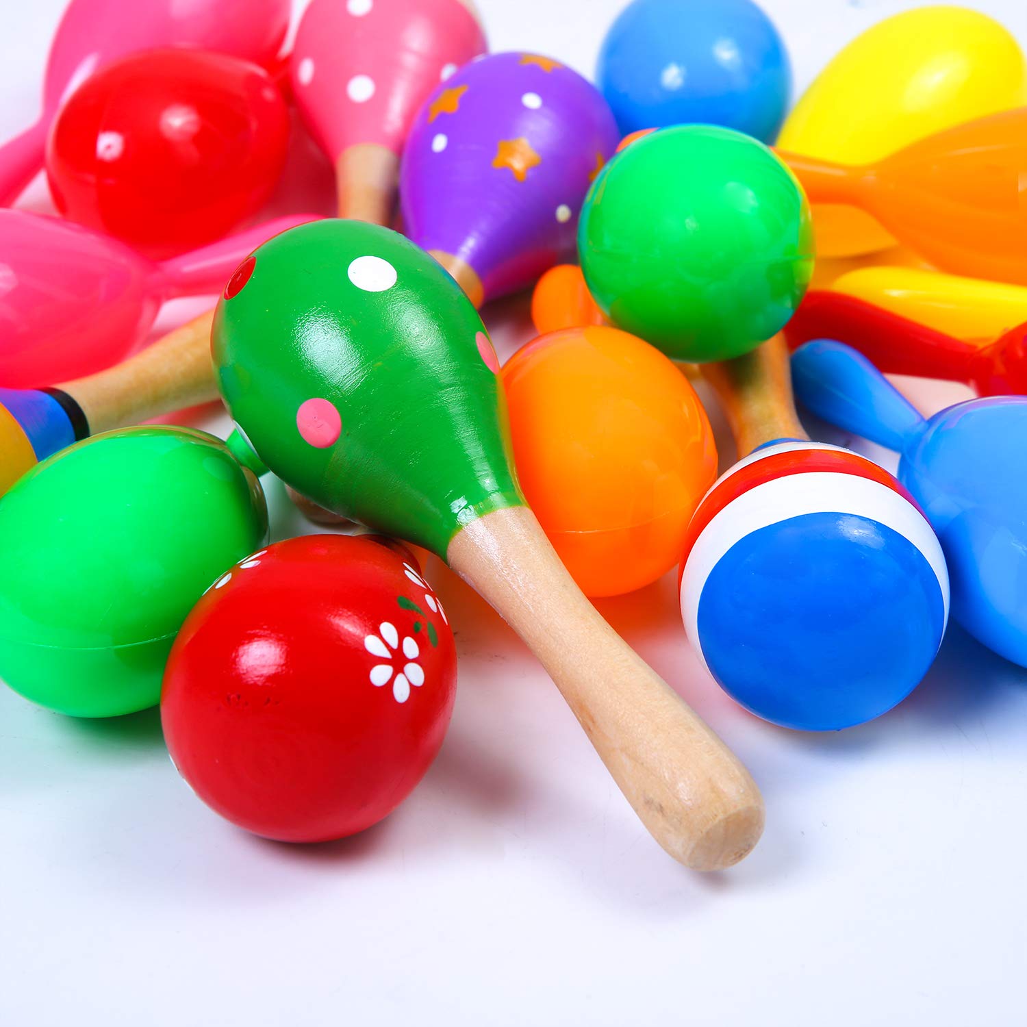 Maracas Colorate Colombian Neon Maracas – Ceremonial Rhythm Tools