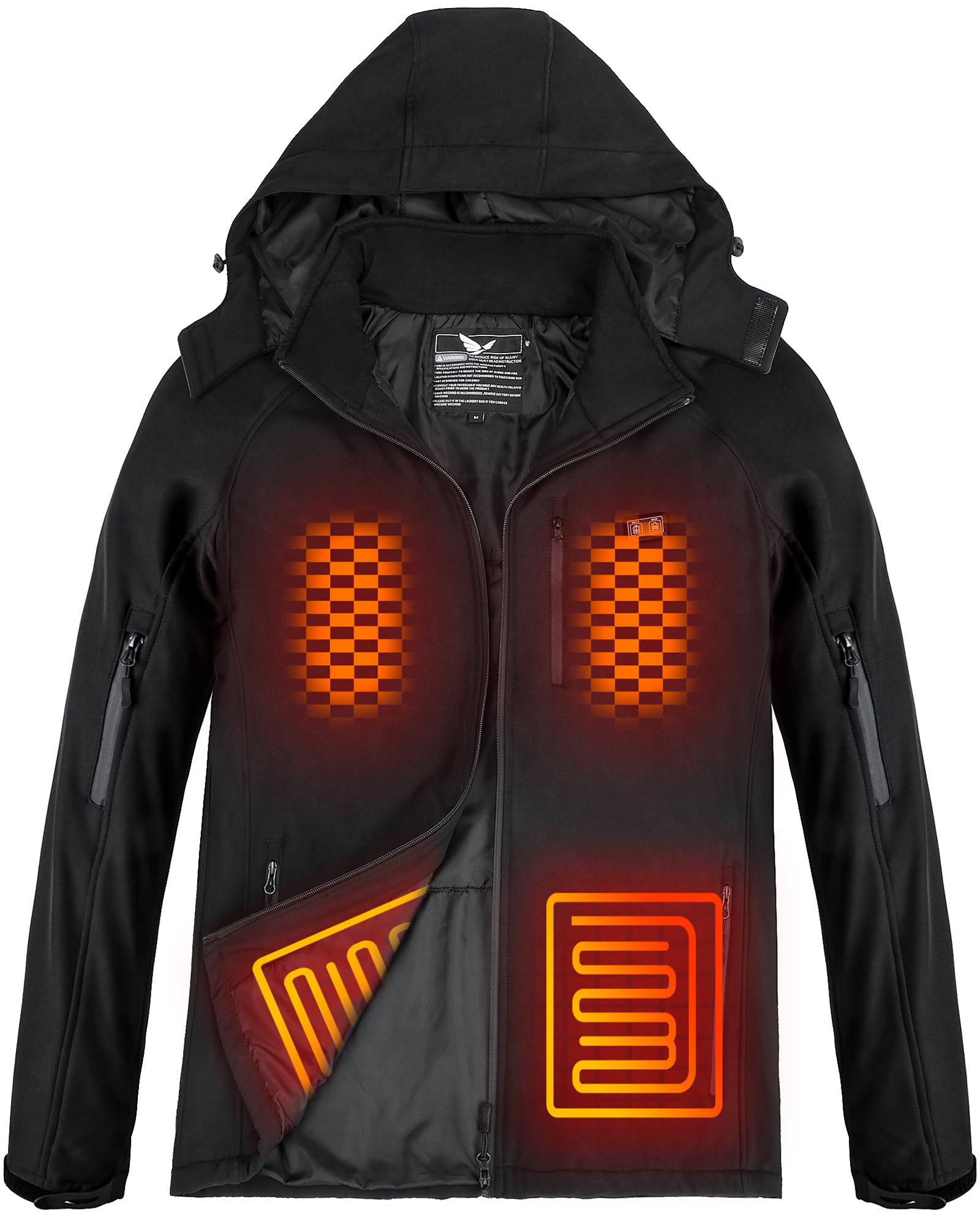 RUANSZZ Heated Jackets for Men with 16000mAh Battery Pack, Windproof ...