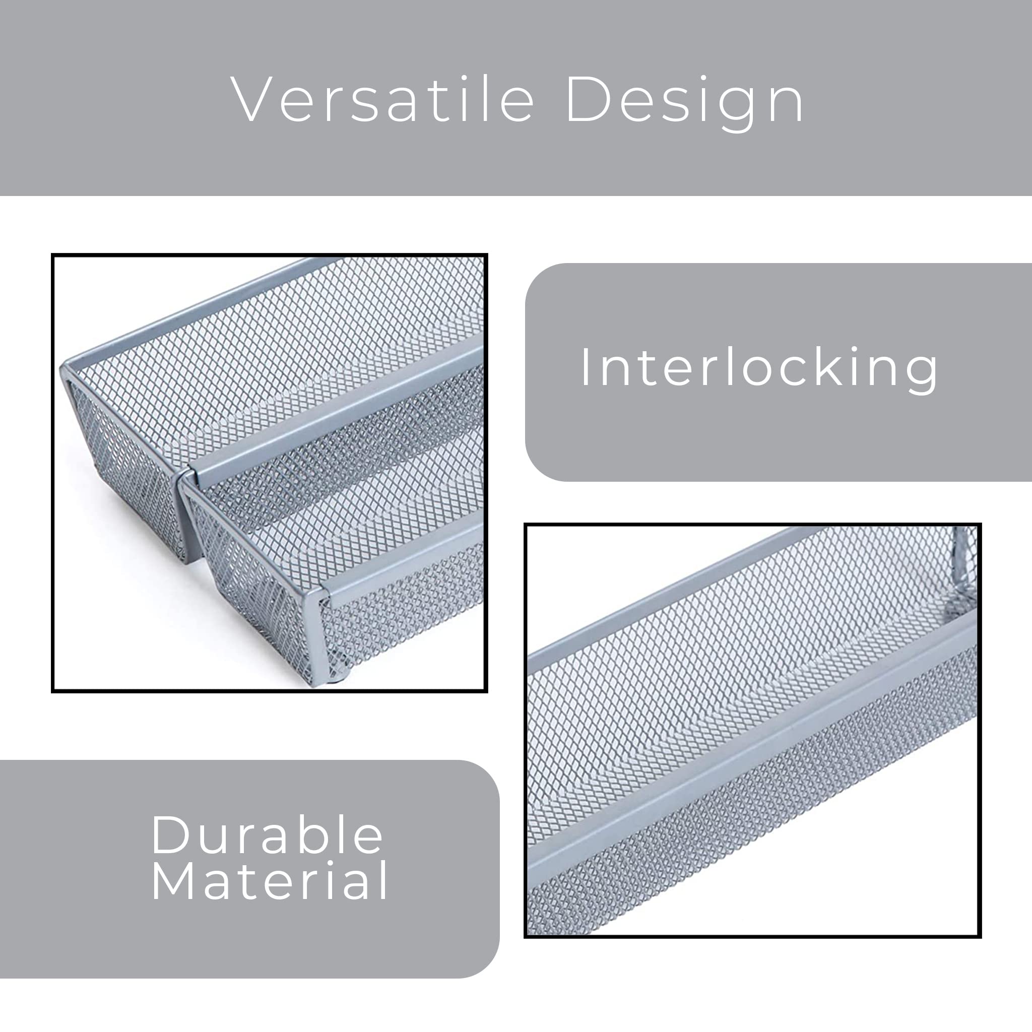 Snapklik.com : Smart Design Drawer Organizer - Set Of 6 - Steel Metal ...