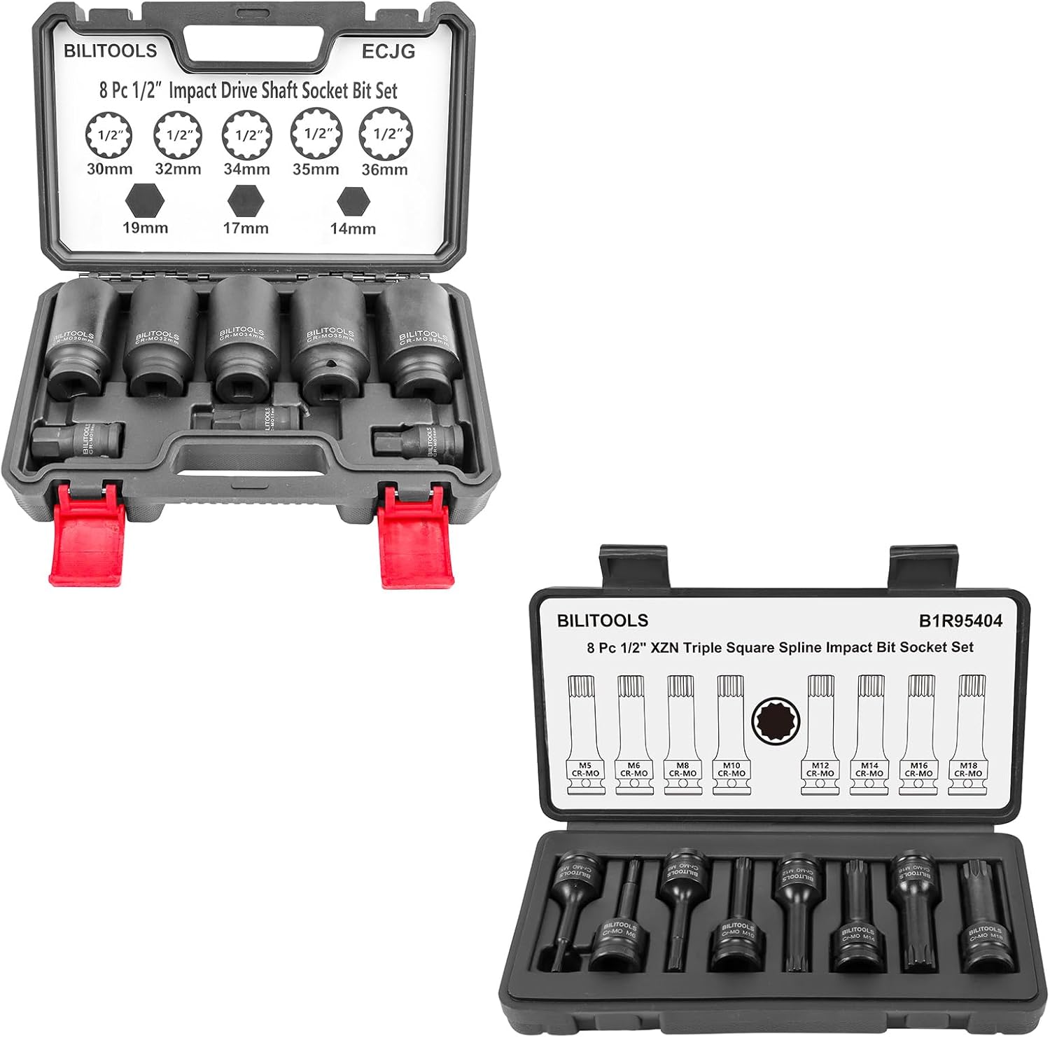 Amazon.com: BILITOOLS 1/2" Drive Deep Axle Nut Spindle Impact Socket ...