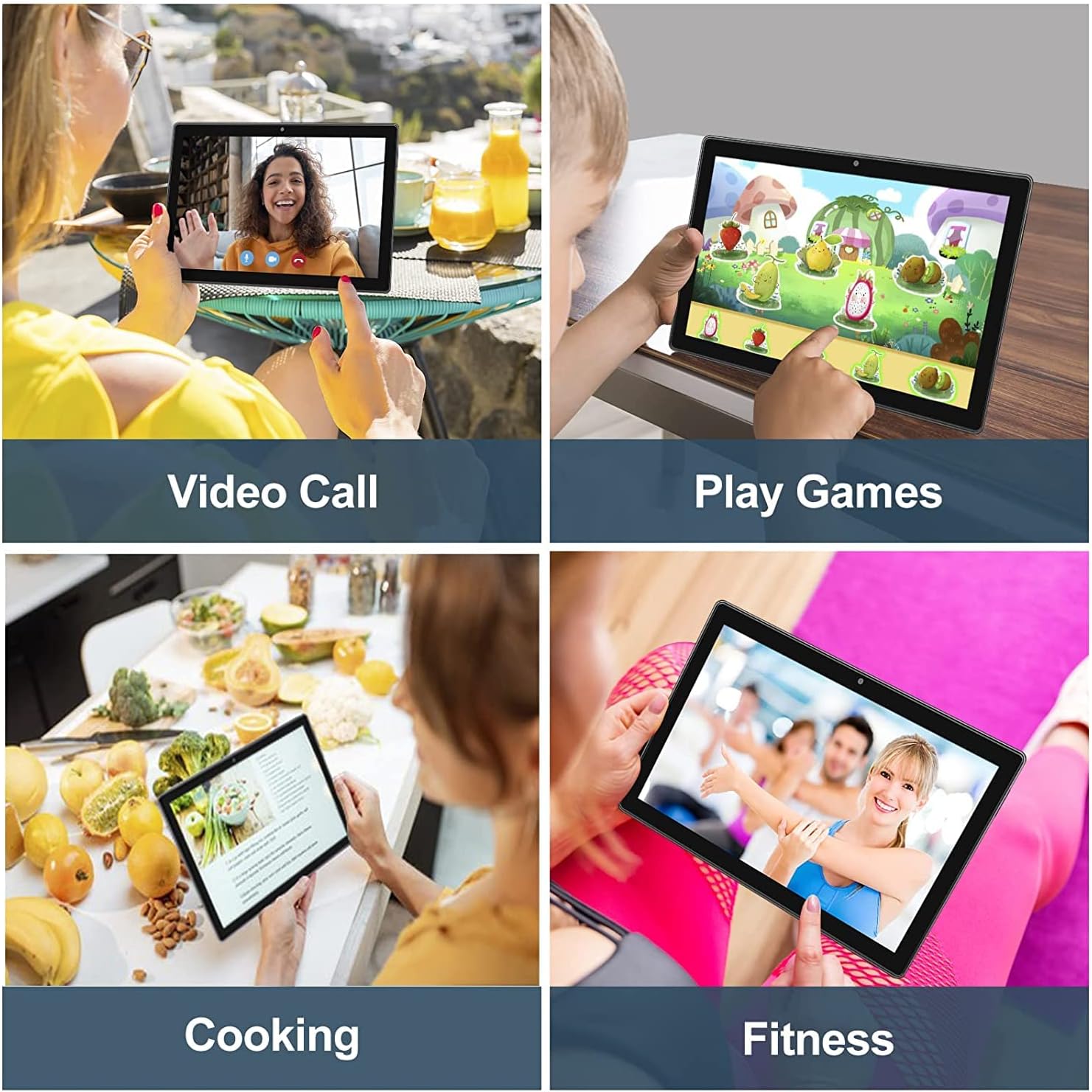 Tablet Android 11 de 10 pulgadas, RAM 4 GB ROM 64 GB (expansión de 128 ...