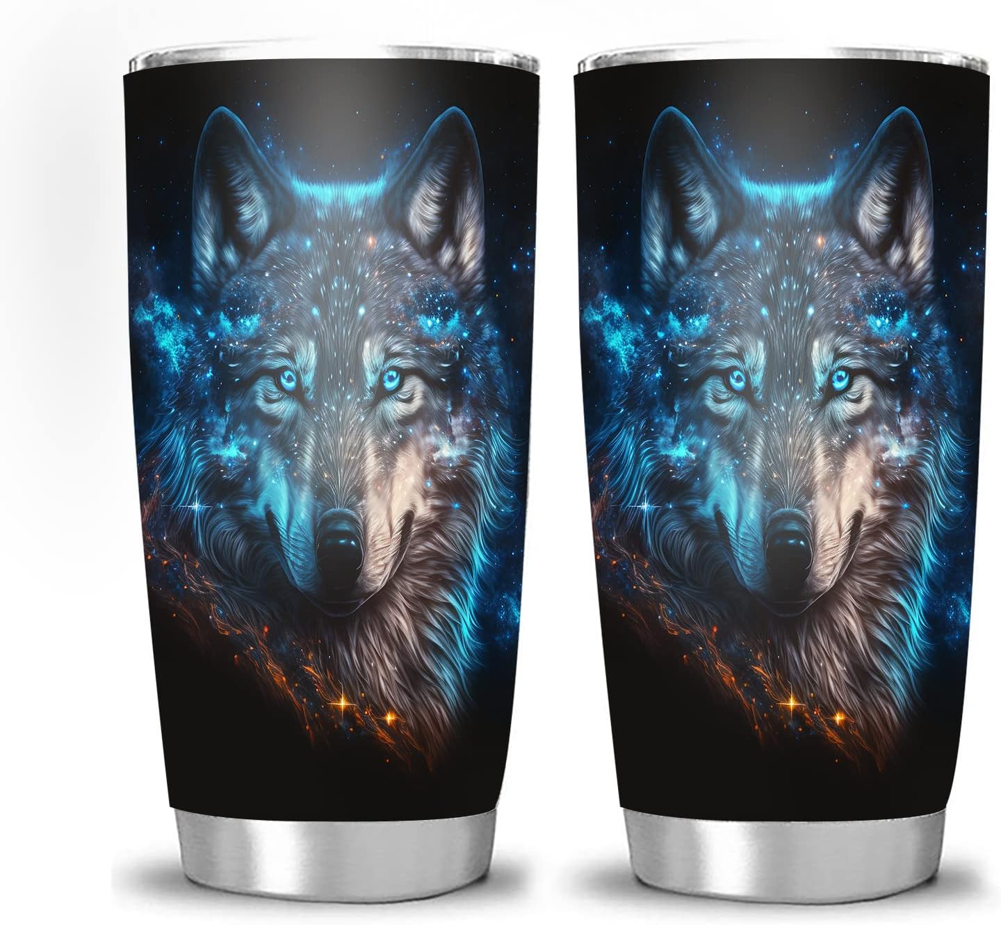 Amazon.com | Wolf Animal Skinny Tumbler 20 Oz - Wolf Tumbler for Women ...