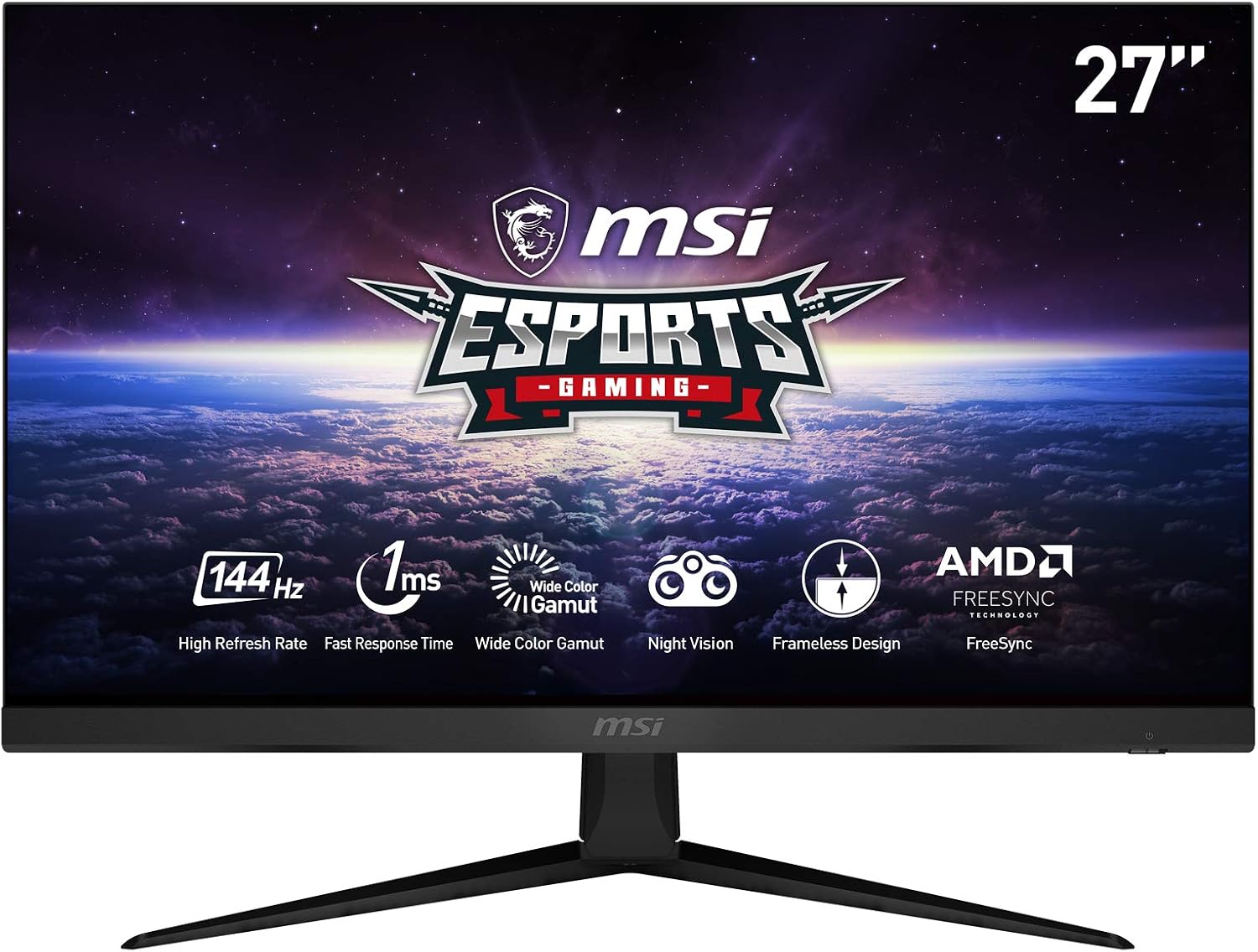 MSI Optix G271 Esports Gaming IPS Monitor - 27 Inch, 16:9 Full HD (1920 ...