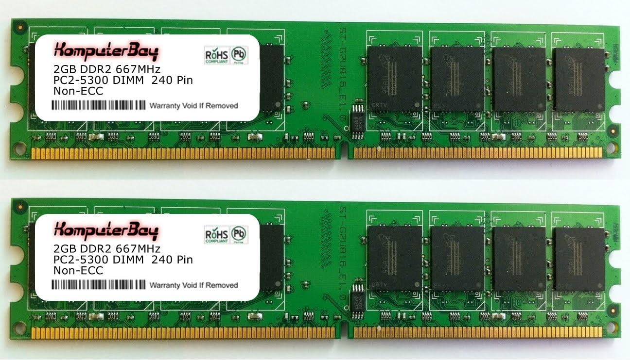 Amazon.com: Komputerbay 4GB ( 2 x 2GB ) DDR2 DIMM (240 PIN) AM2 667Mhz ...