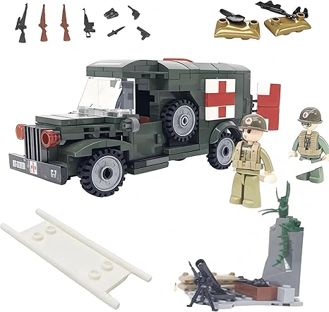 Amazon.com: General Jim's Military Building Blocks US Army Ambulance ...