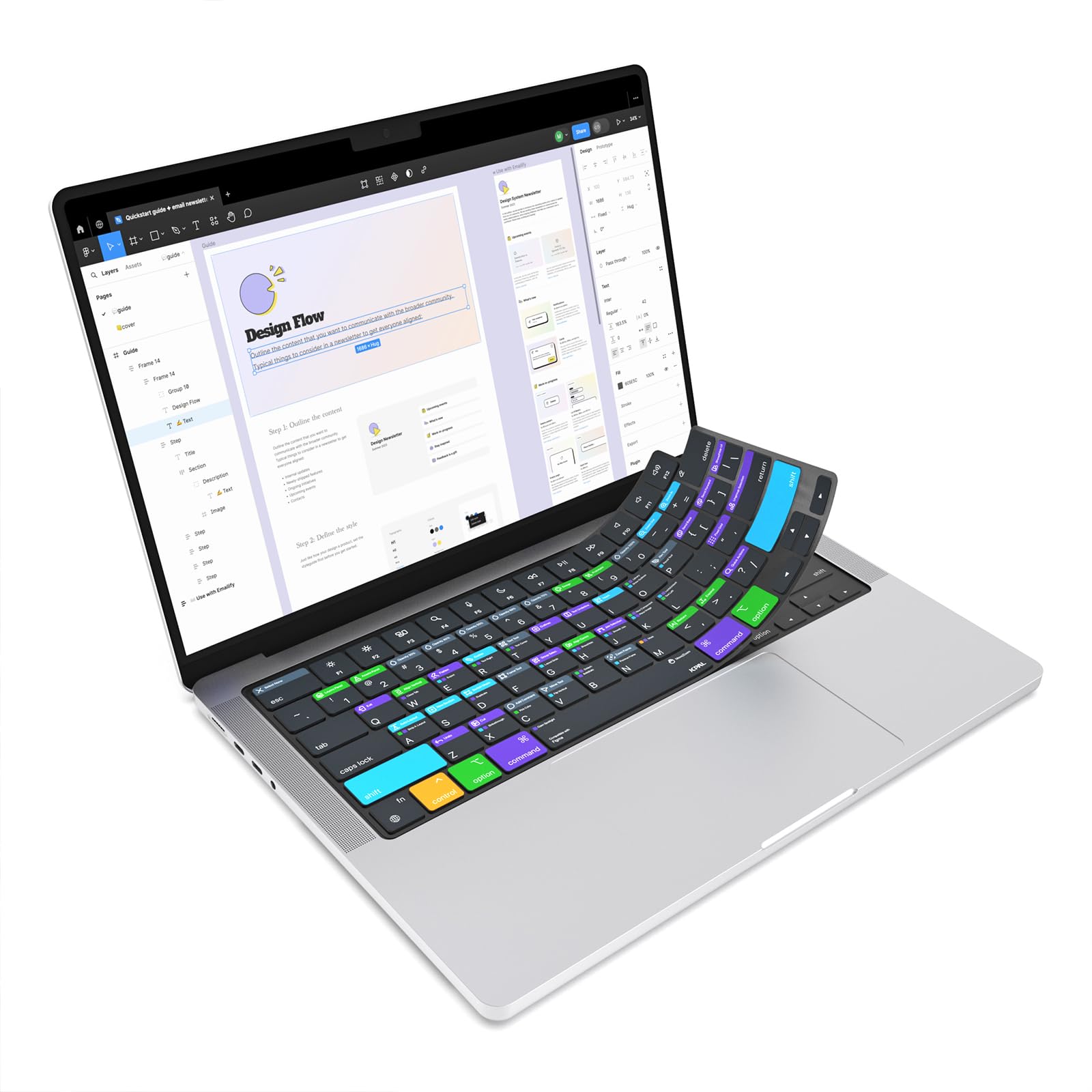 Amazon.com: JCPal Figma Shortcut Guide Keyboard Cover for Apple MacBook ...