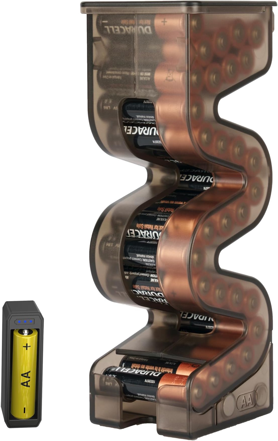 Amazon.com: Battery Ladder (TM) Clear AA Battery Holder/Storage ...