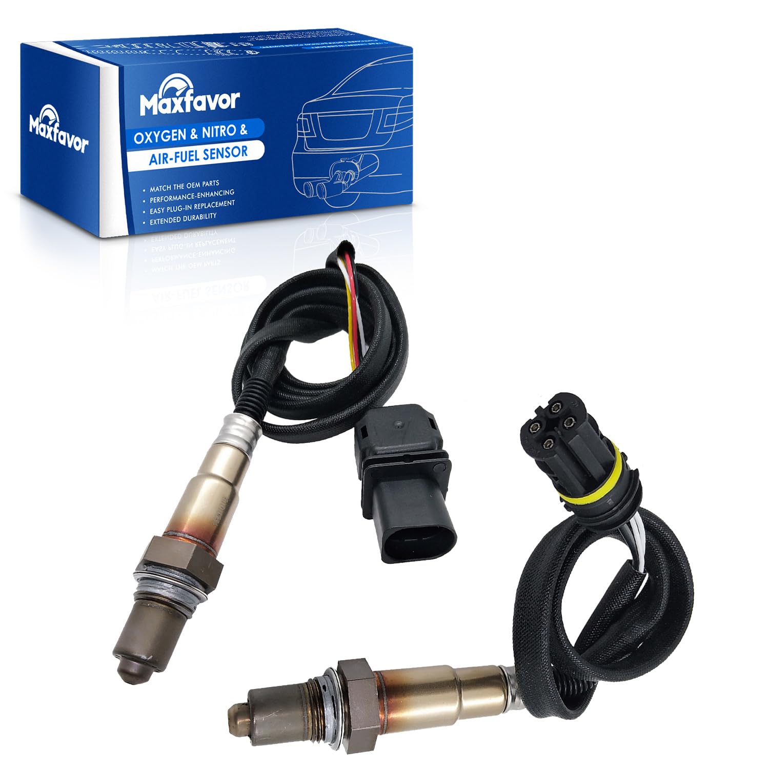 Amazon.com: MAXFAVOR 2Pcs Oxygen Sensor Upstream Downstream Replacement ...
