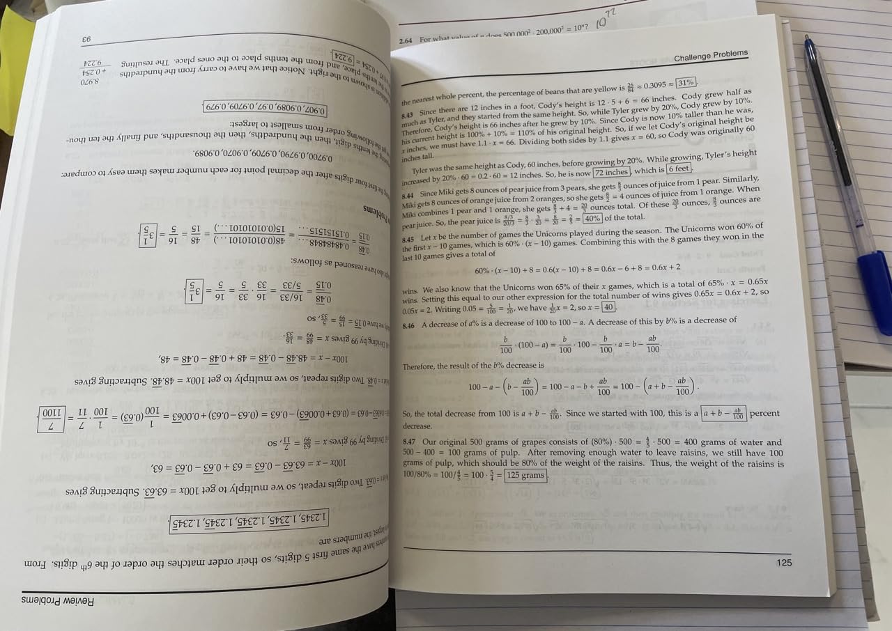 Art of Problem Solving (AoPS) Series, Prealgebra 2 Books Set of Text ...