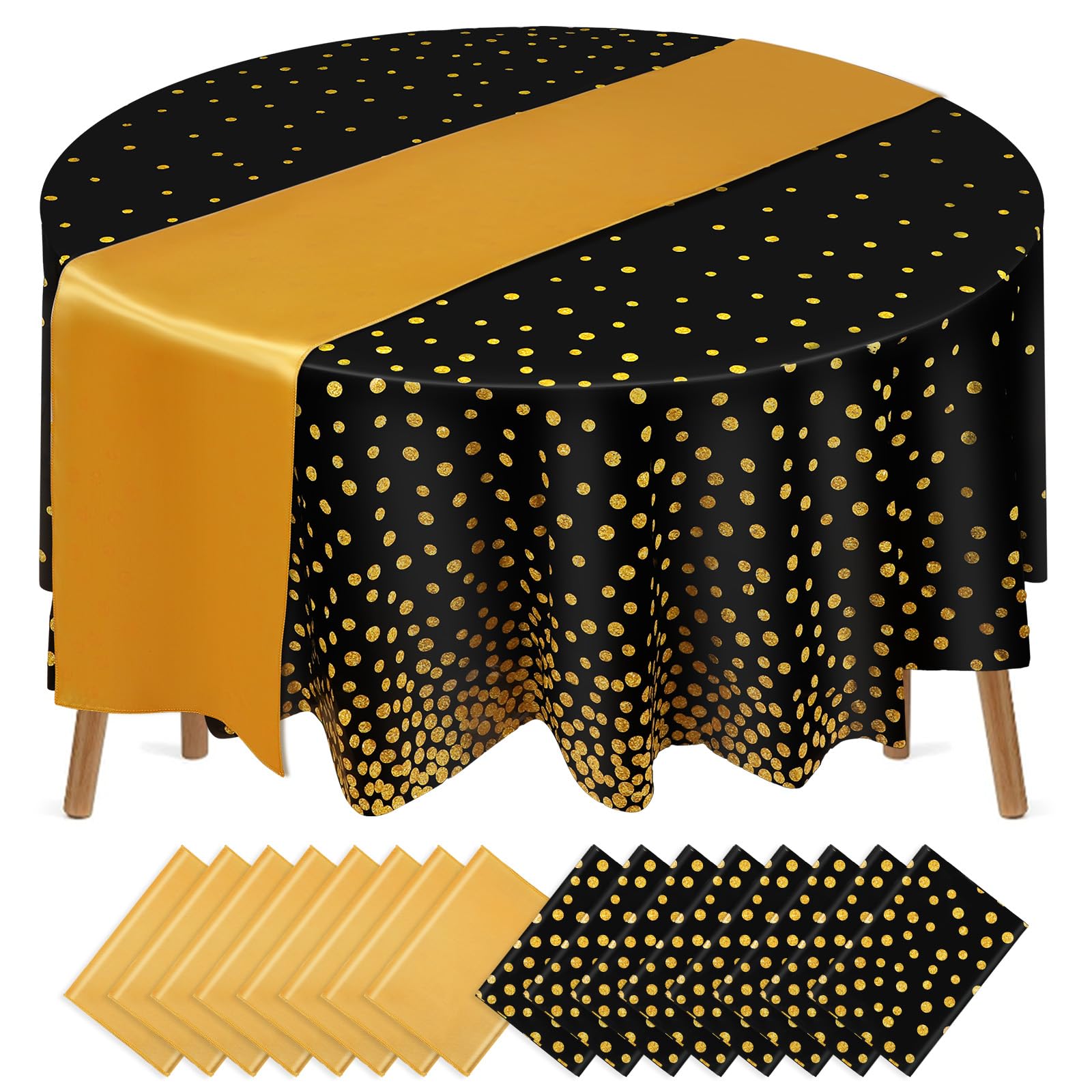 Amazon.com: Preboun 8 Sets 2025 Happy New Year Tablecloths 84 Inch New ...