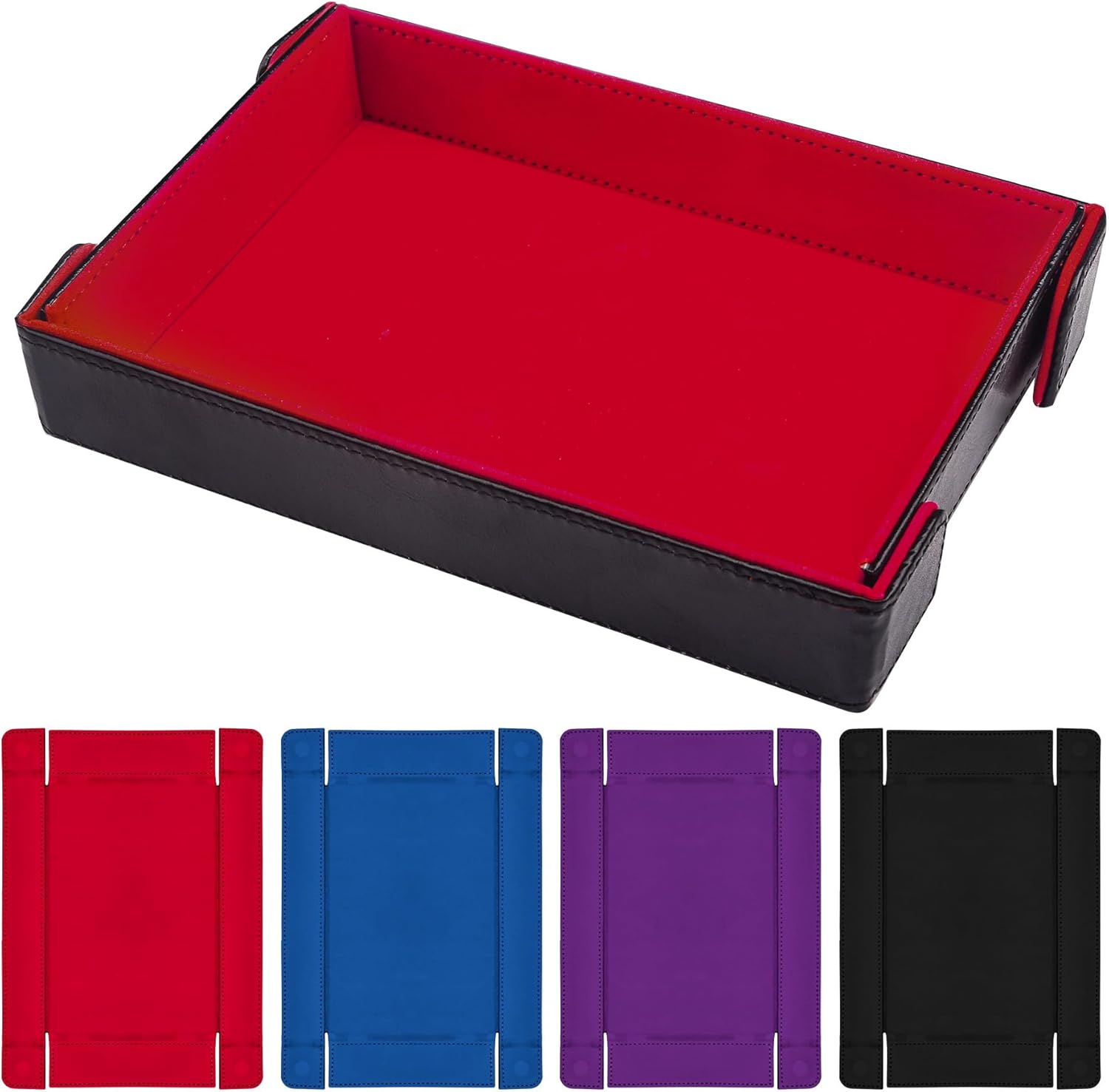 Amazon.com: SIQUK 4 Pieces Magnetic Folding Dice Tray Rectangle Dice ...