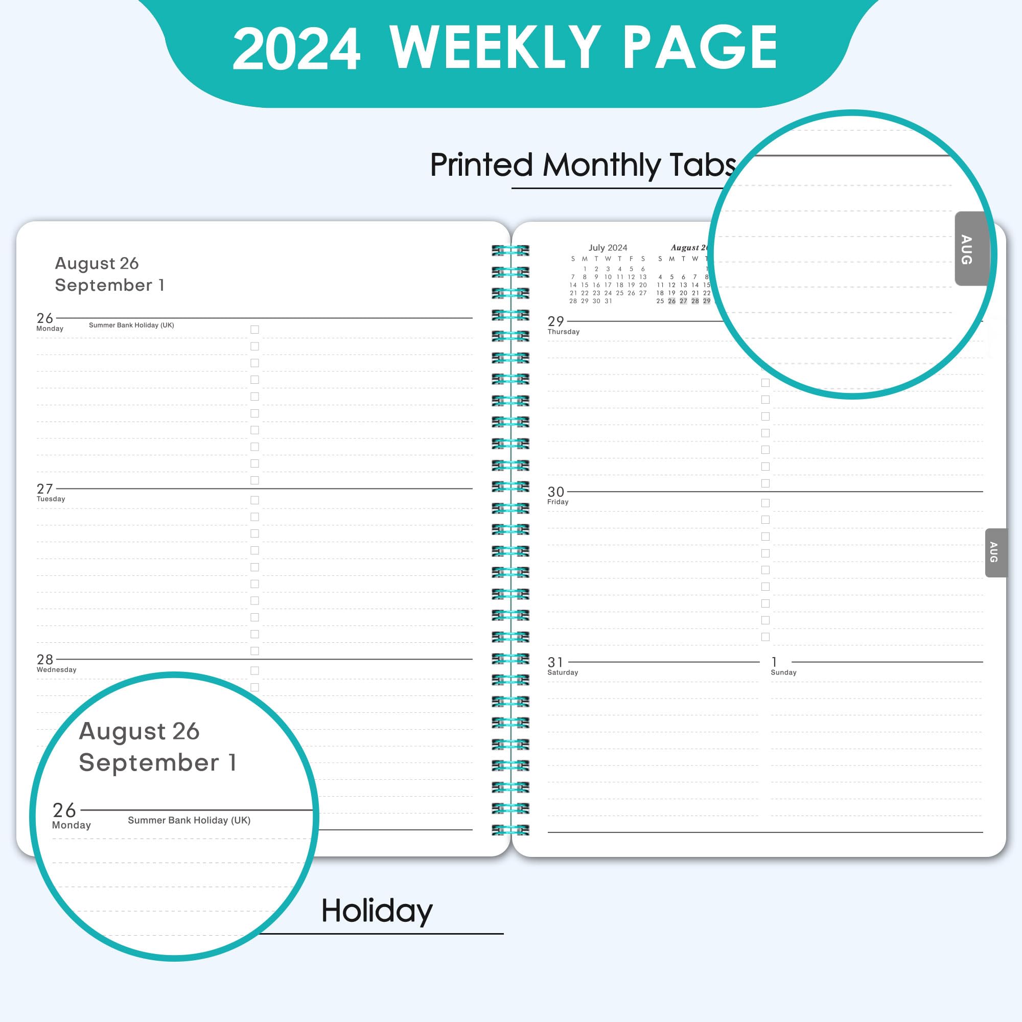 Snapklik.com : 2024 Planner - Weekly And Monthly Planner 2024, January ...