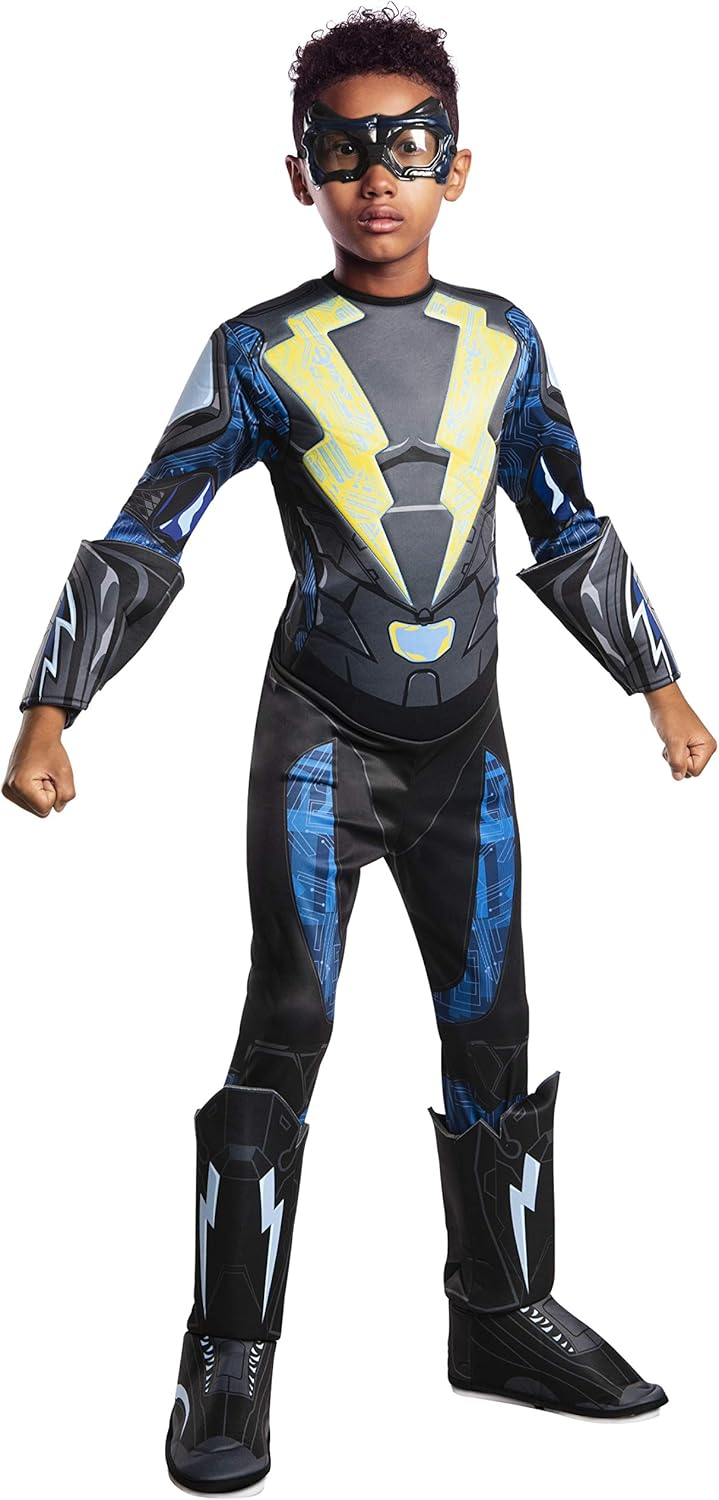 Amazon.com: Rubie's Black Lightning Child's Deluxe Black Lightning ...