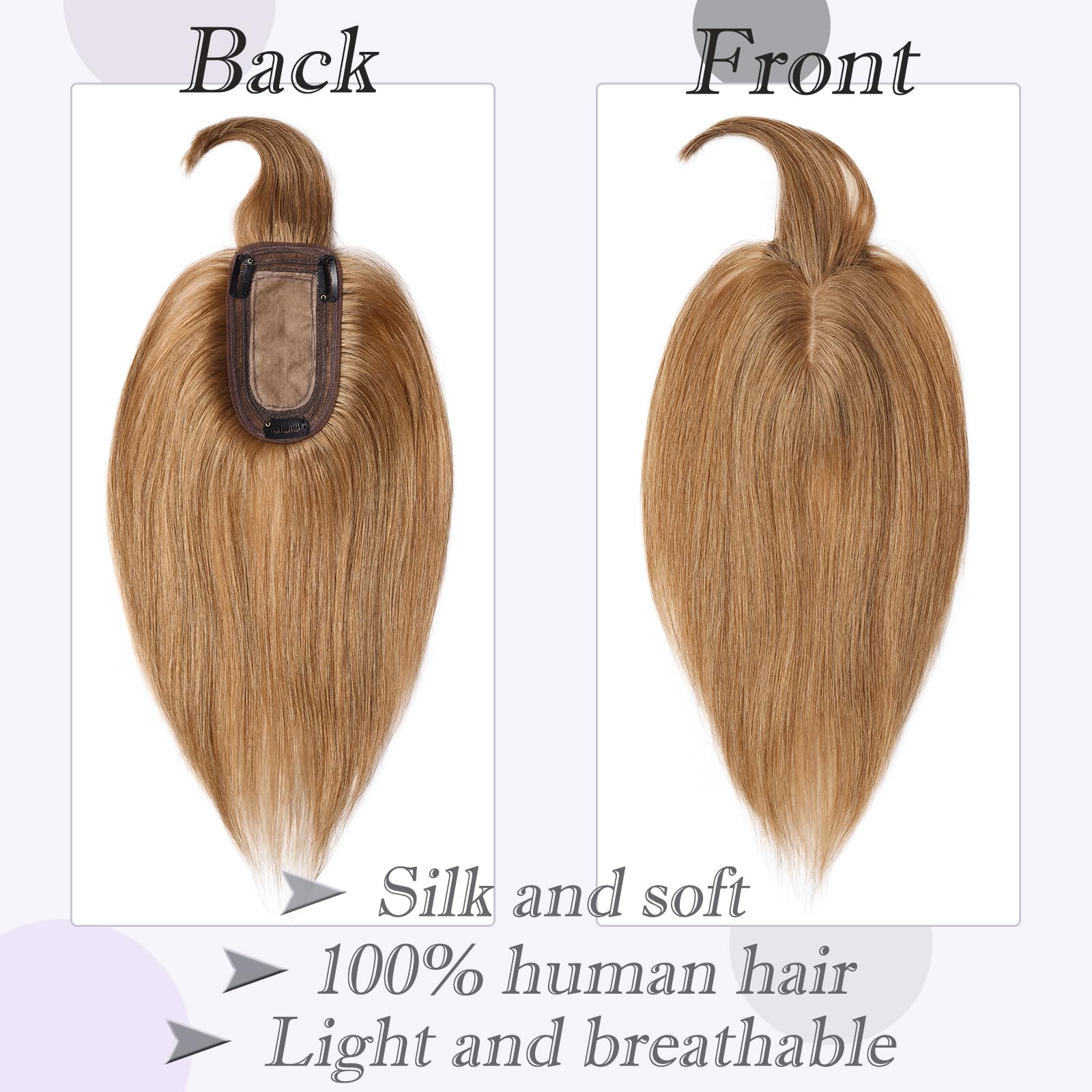 RICH BRIA Hair Toppers for Women with Thinning Hair Real Human Hair ...
