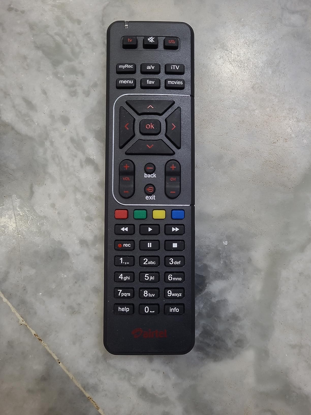 Buy Airtel Digital TV DTH Remote SD/HD/HD Recording Compatible Online ...