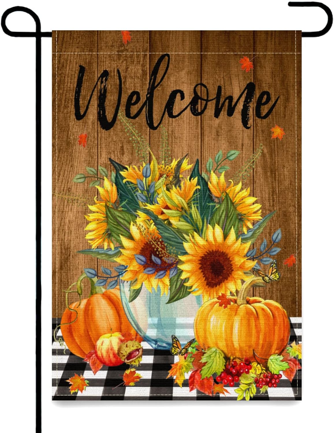 Amazon.com : Fall Garden Flag 12x18 Inch, Vertical Double Sided ...