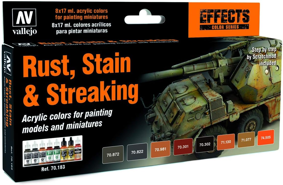 Amazon.com: Vallejo Model Color Effects Set 70183 Rust, Stain ...