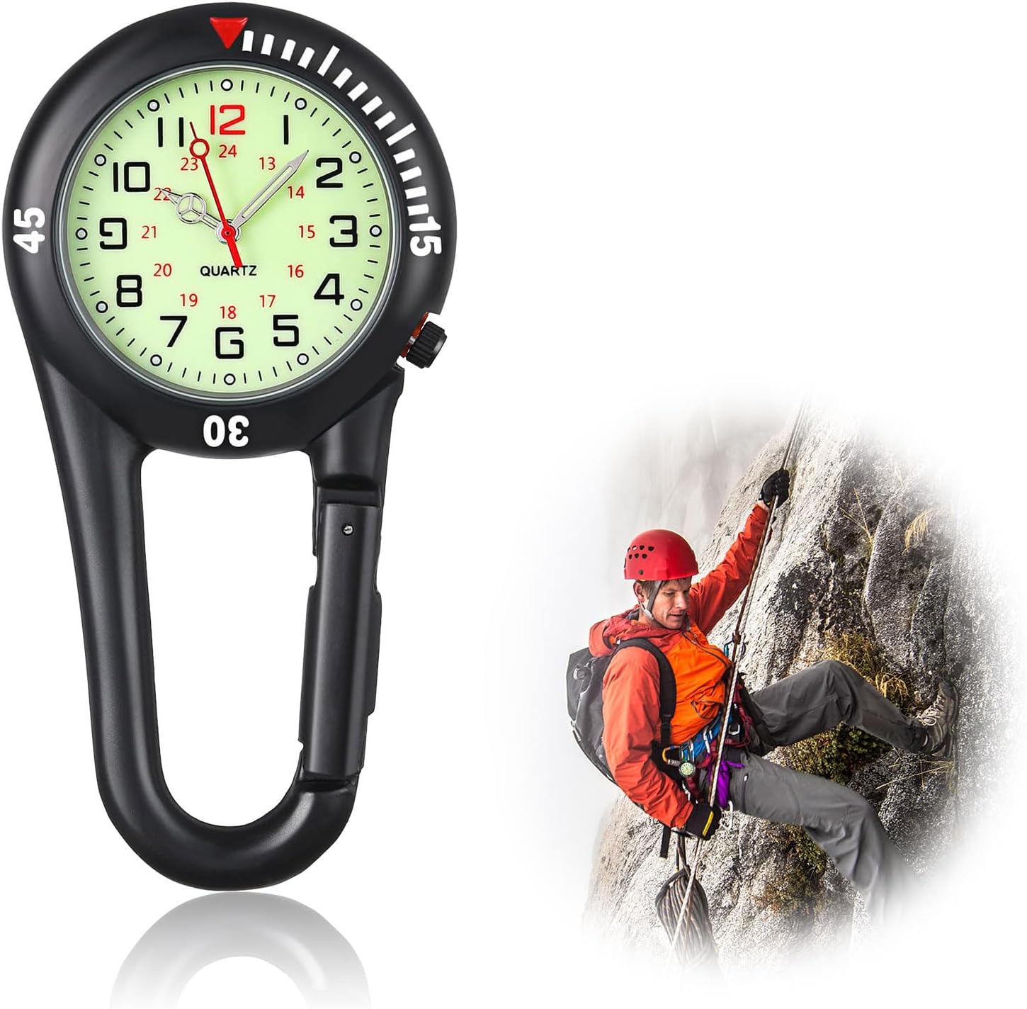 Luminous Face FOB Watch Nurses FOB Watches Clip on Watch Glowing Dial ...