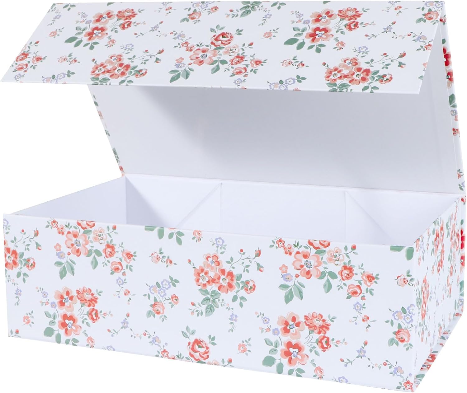 Amazon.com: LFBOX Floral Gift Box with Magnetic Lids 13.8x8.3x4.4 in ...