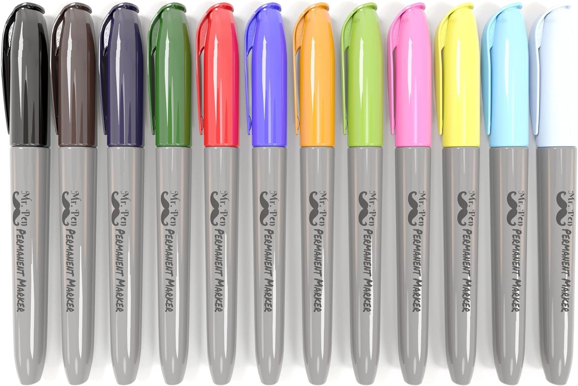 Amazon.com : Mr. Pen- Permanent Markers, 12 Pack, Assorted Colors, Fine ...
