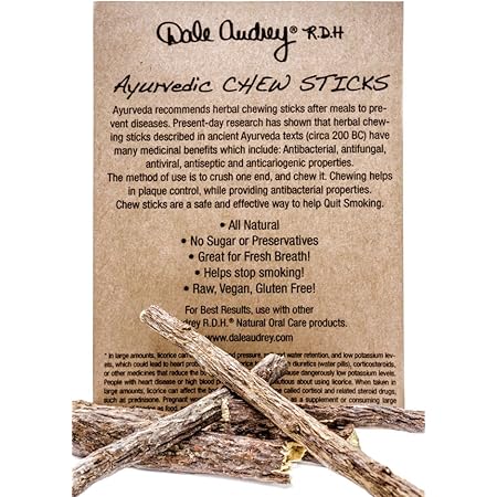 Amazon.com : Ayurvedic Chew Sticks , 1.4 oz 100% Natural, Vegan, Gluten ...