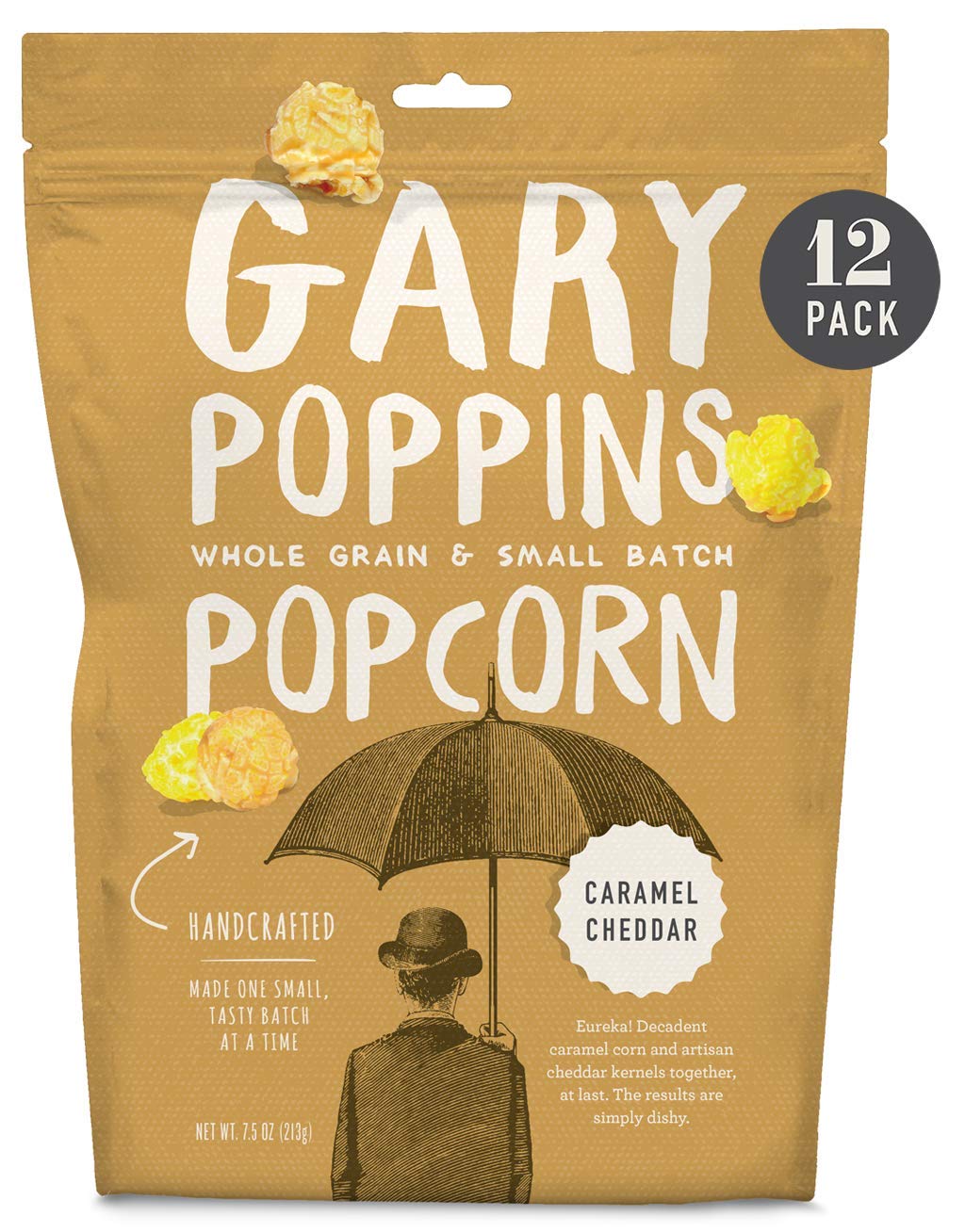 Amazon.com: Gary Poppins Popcorn - Caramel Cheddar Mix (7.5oz) - 12 ...