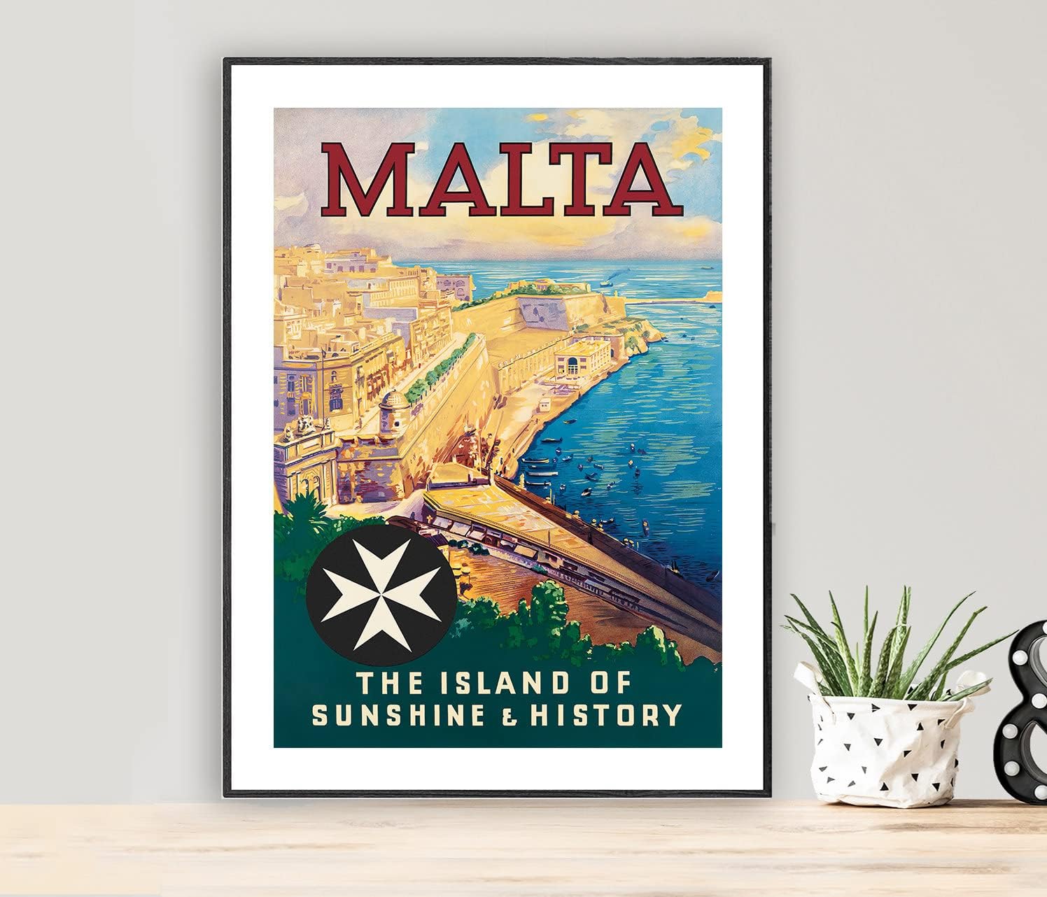 Amazon.com: Malta the Island of Sunshine and History Vintage Travel ...